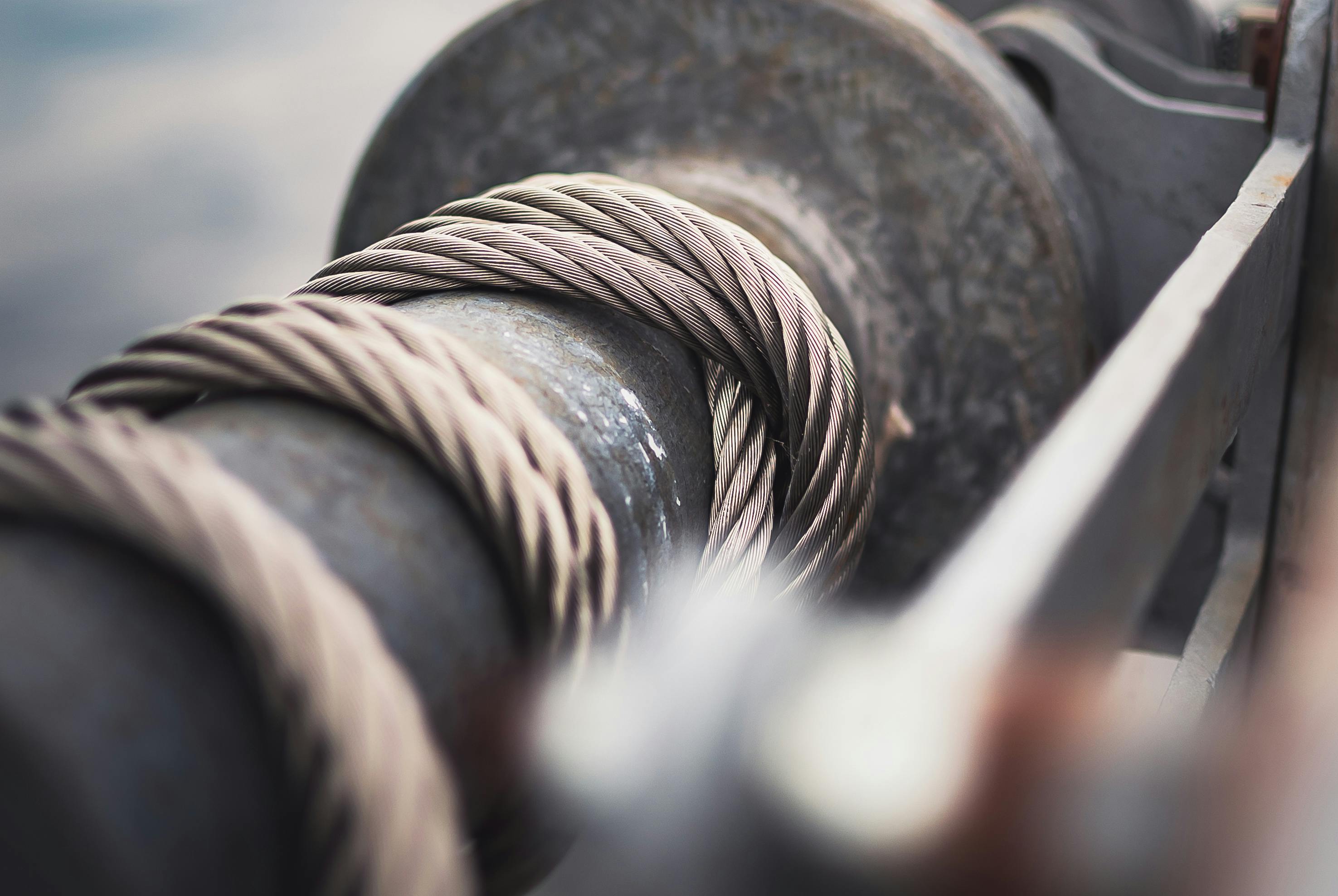 Close Up Shot of Rope on Reel · Free Stock Photo