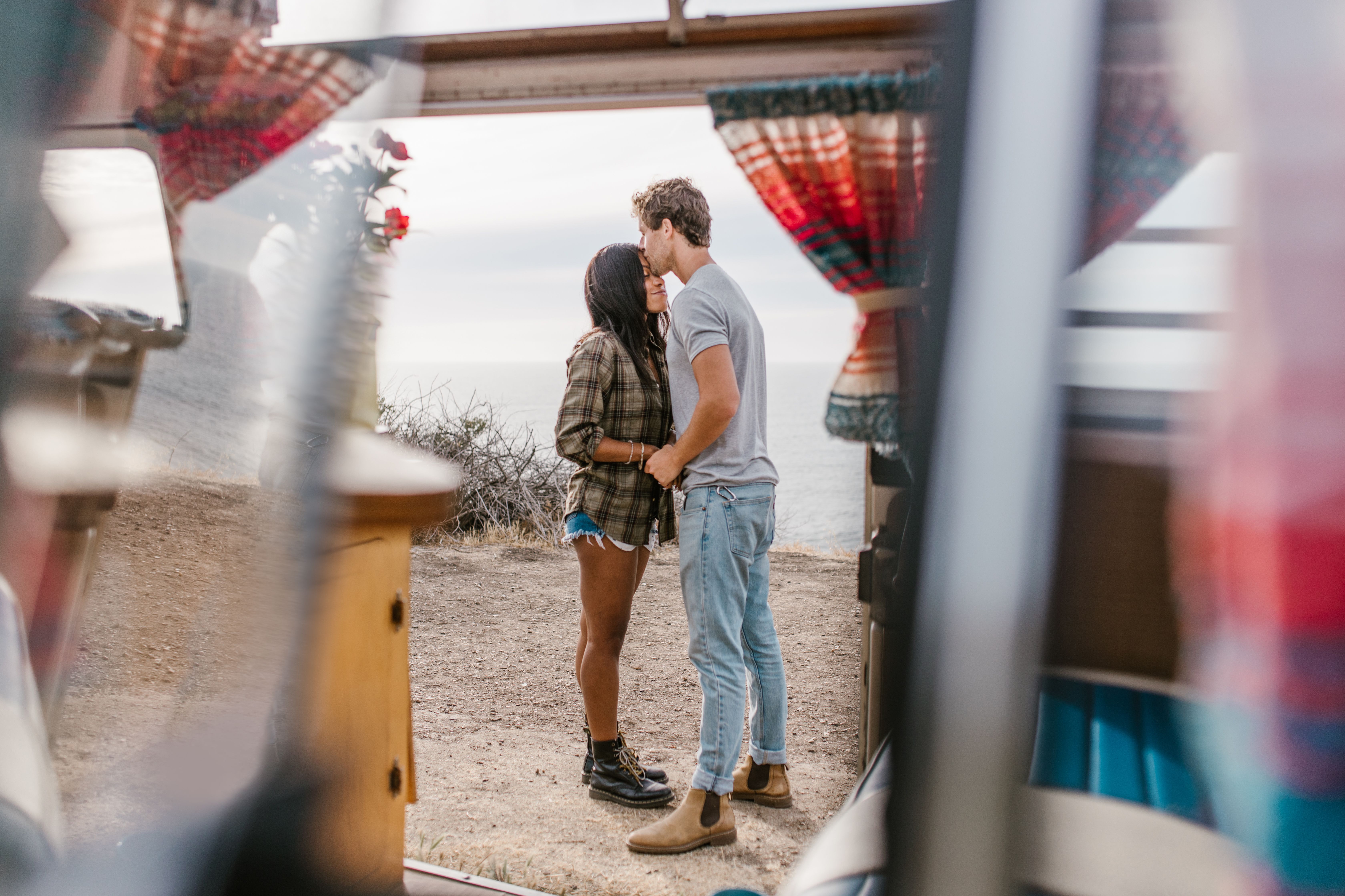 A Woman and Man Doing Back to Back Pose · Free Stock Photo