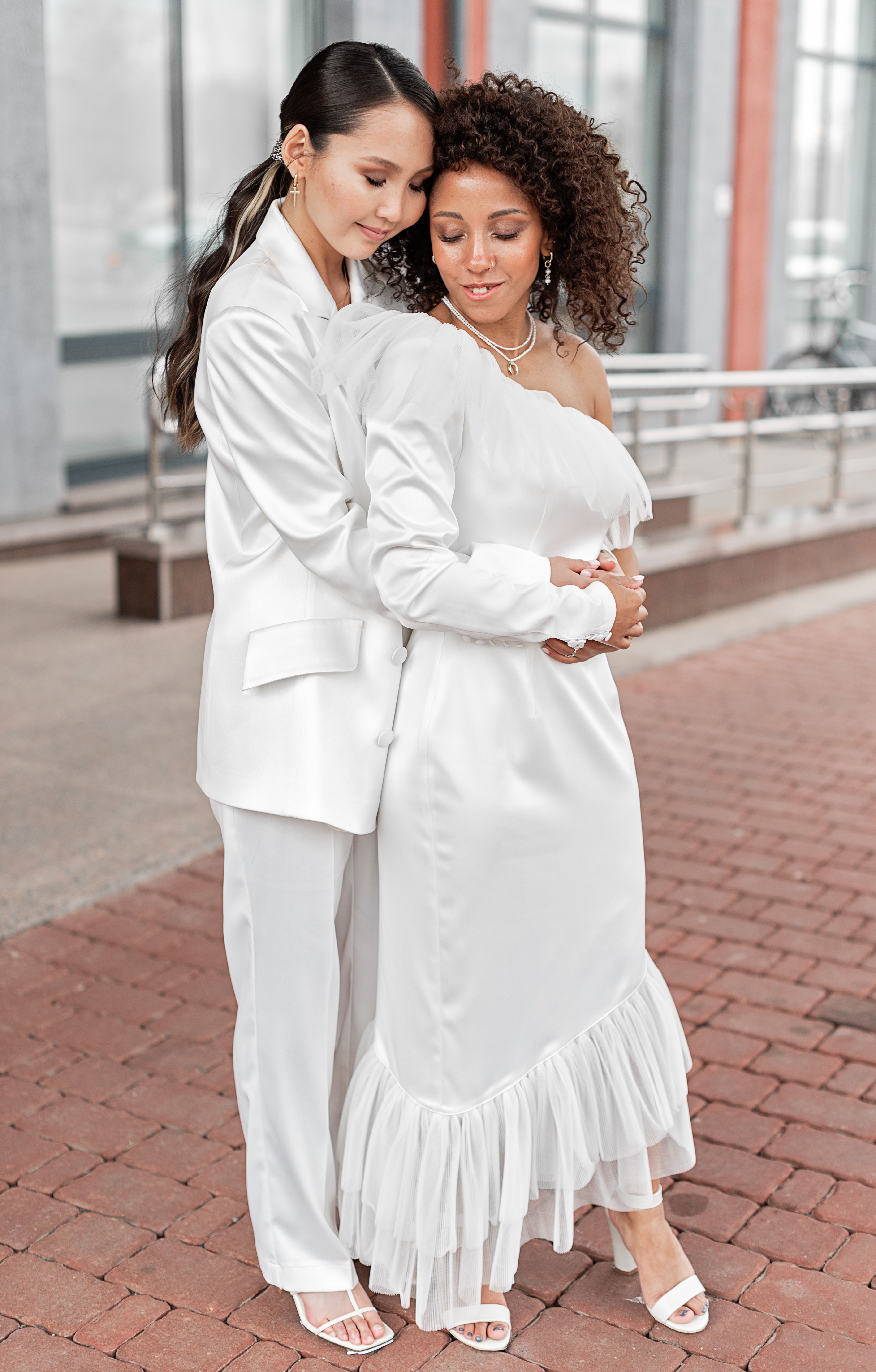 Women Wearing White Clothes Facing Each Other · Free Stock Photo