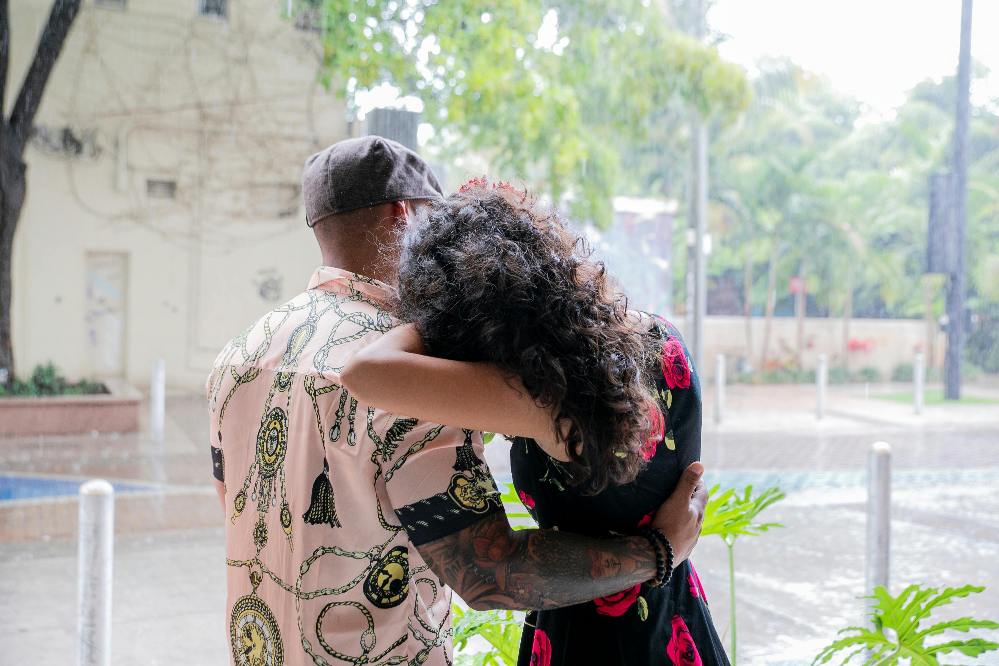 Back View of Two People Walking towards Lake · Free Stock Photo