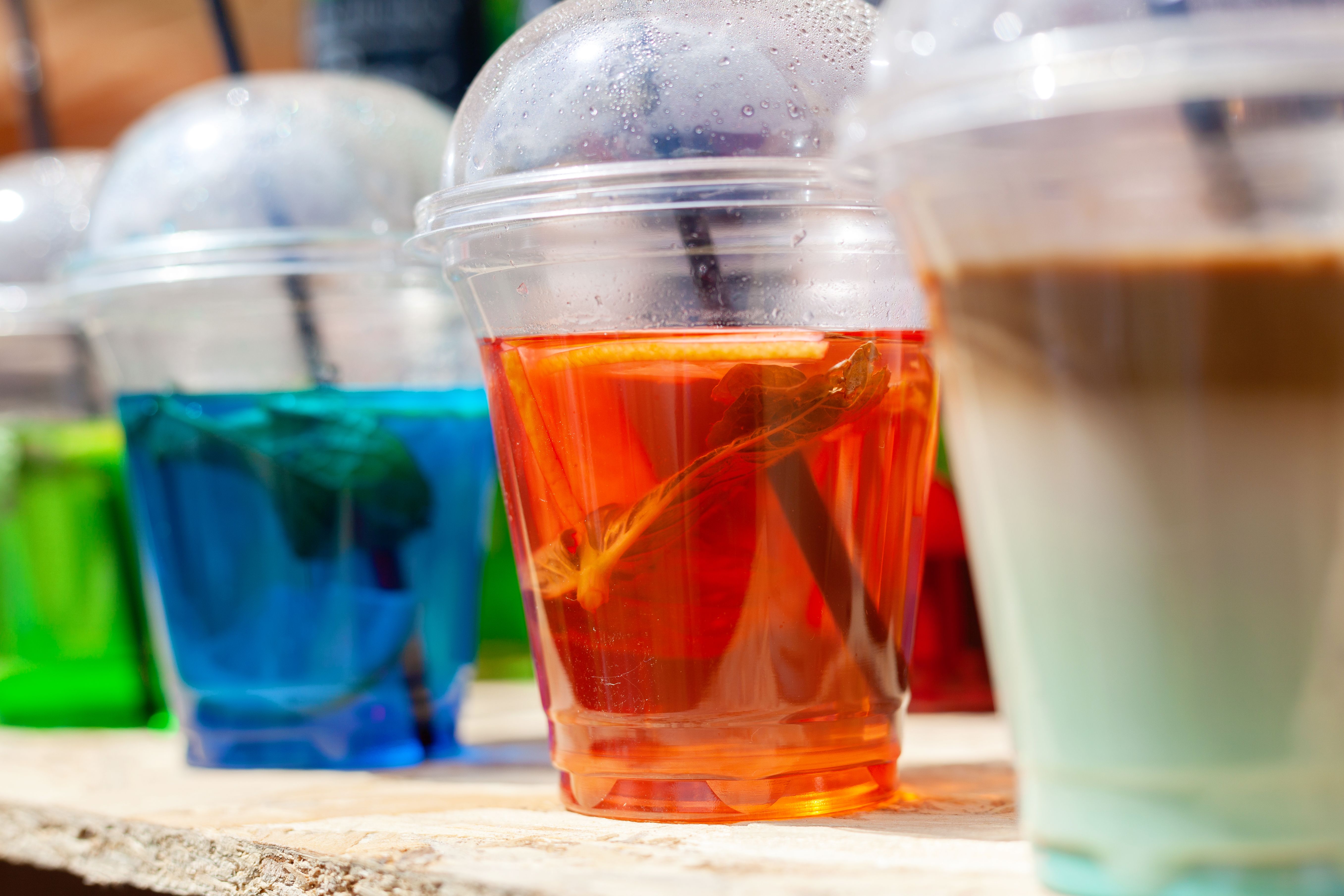 A Plastic Cups with Blue Liquid · Free Stock Photo