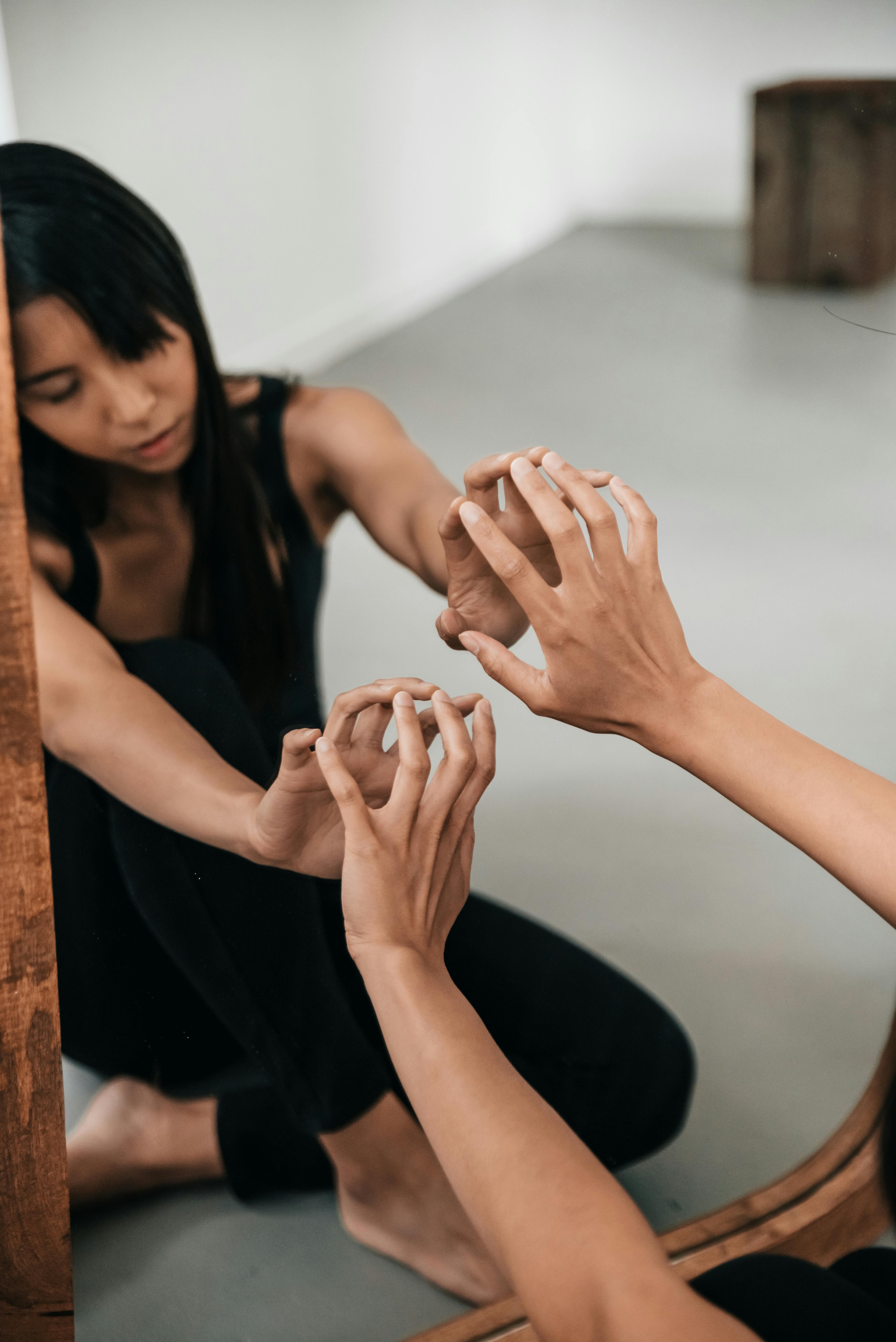 Reflection Of Finger In A Mirror · Free Stock Photo