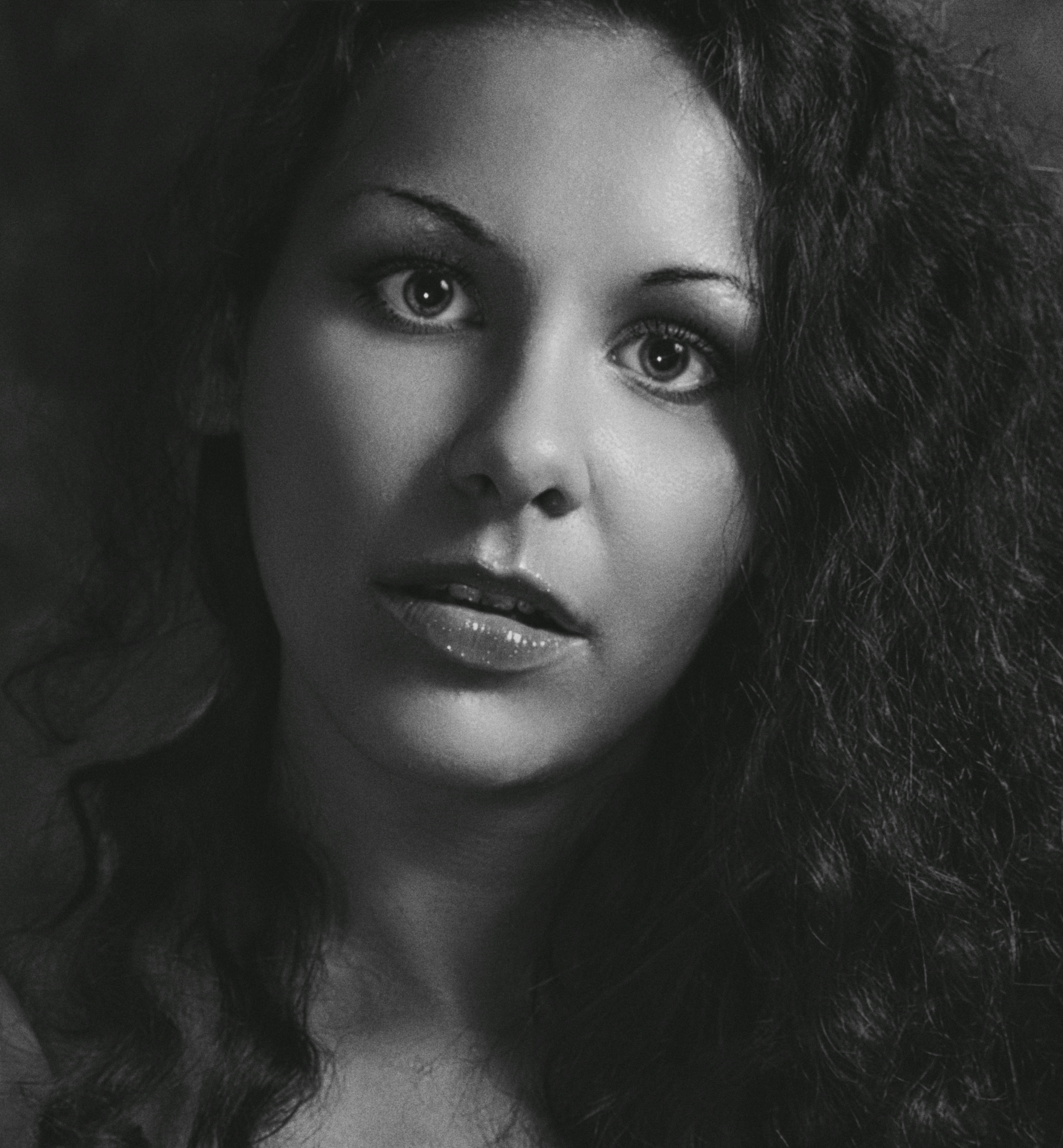 Grayscale Photo of Womans Face · Free Stock Photo