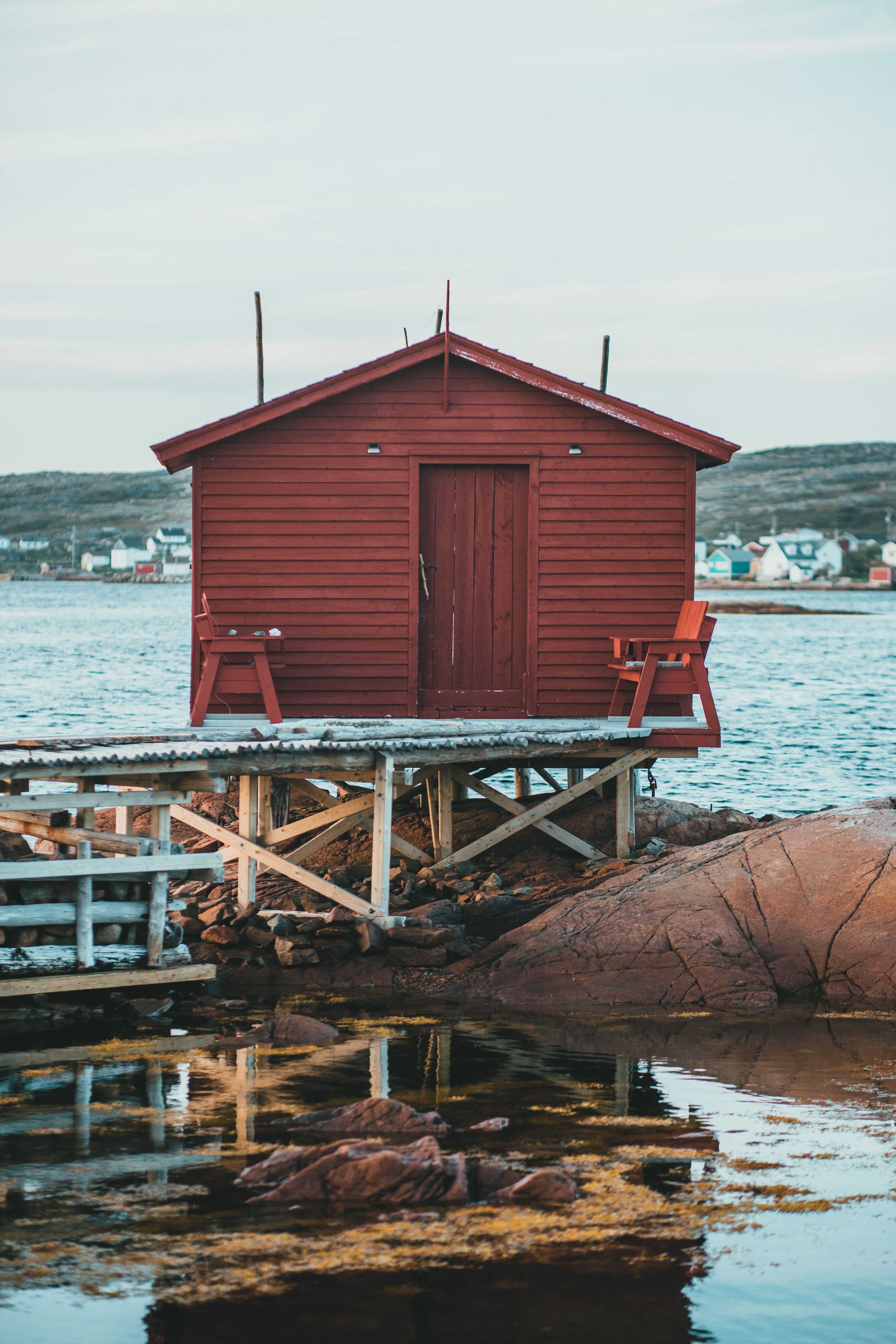 Wooden House on Pier on Sea Shore · Free Stock Photo