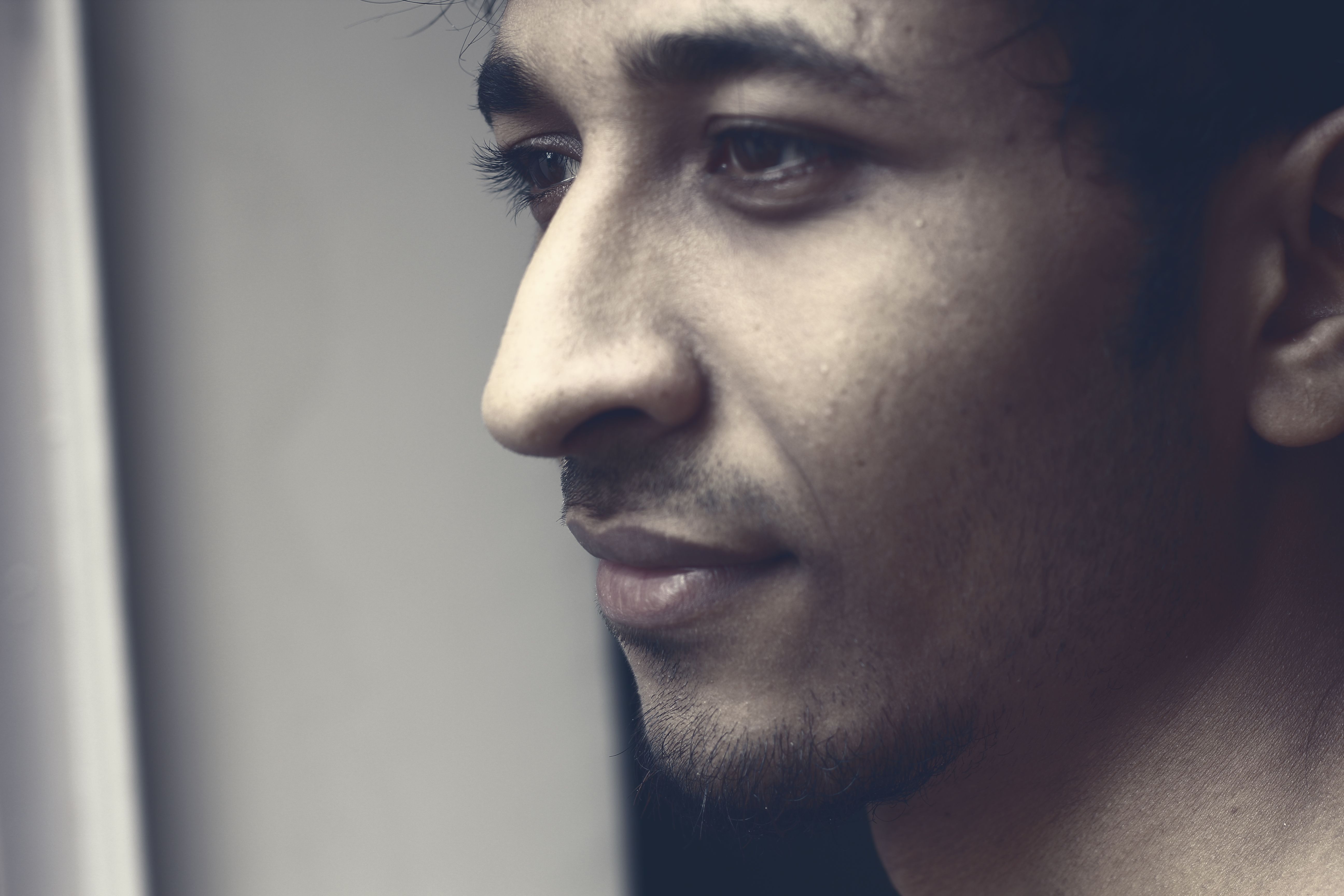 Free stock photo of side face