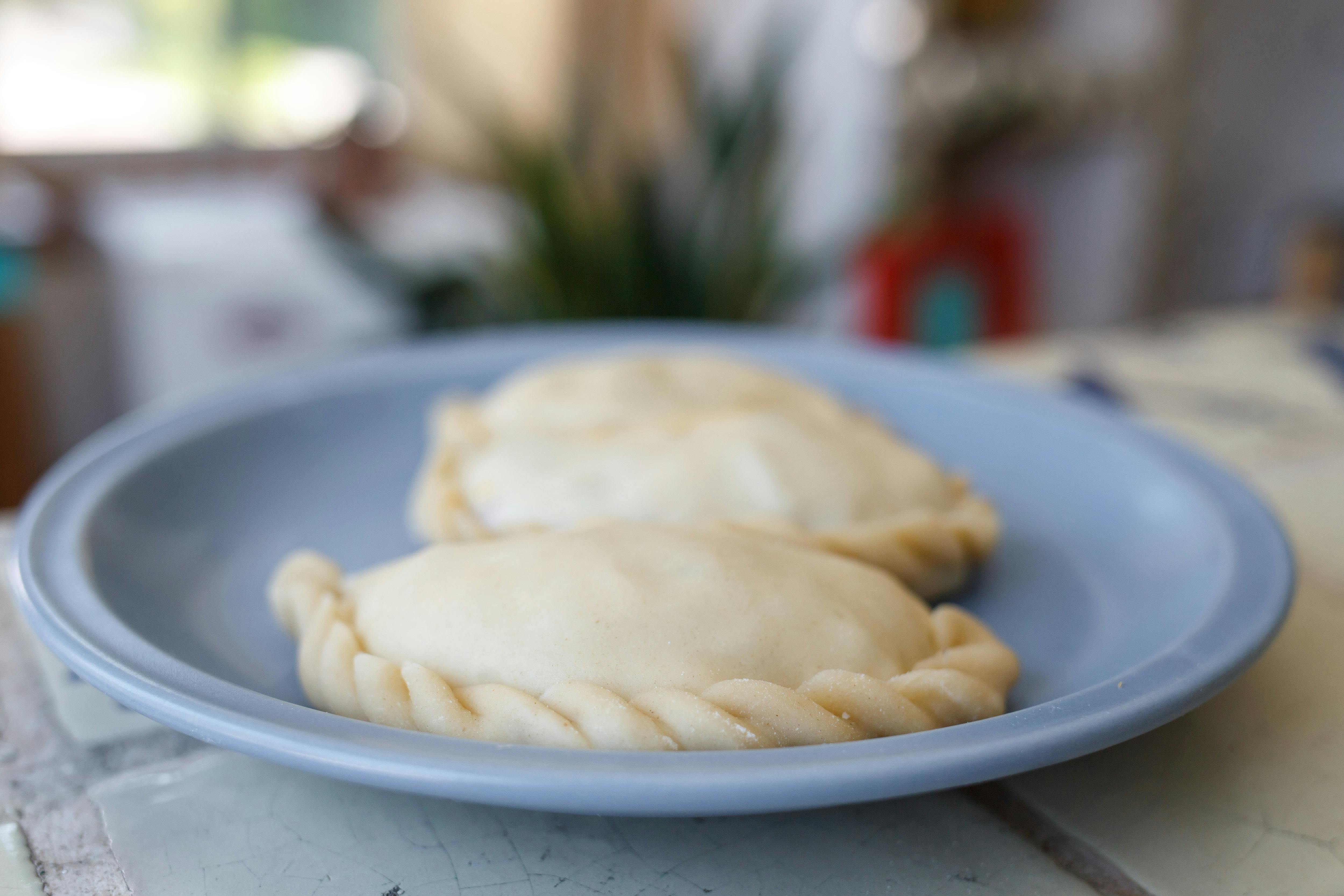 Empanadas on a Blue Plate · Free Stock Photo