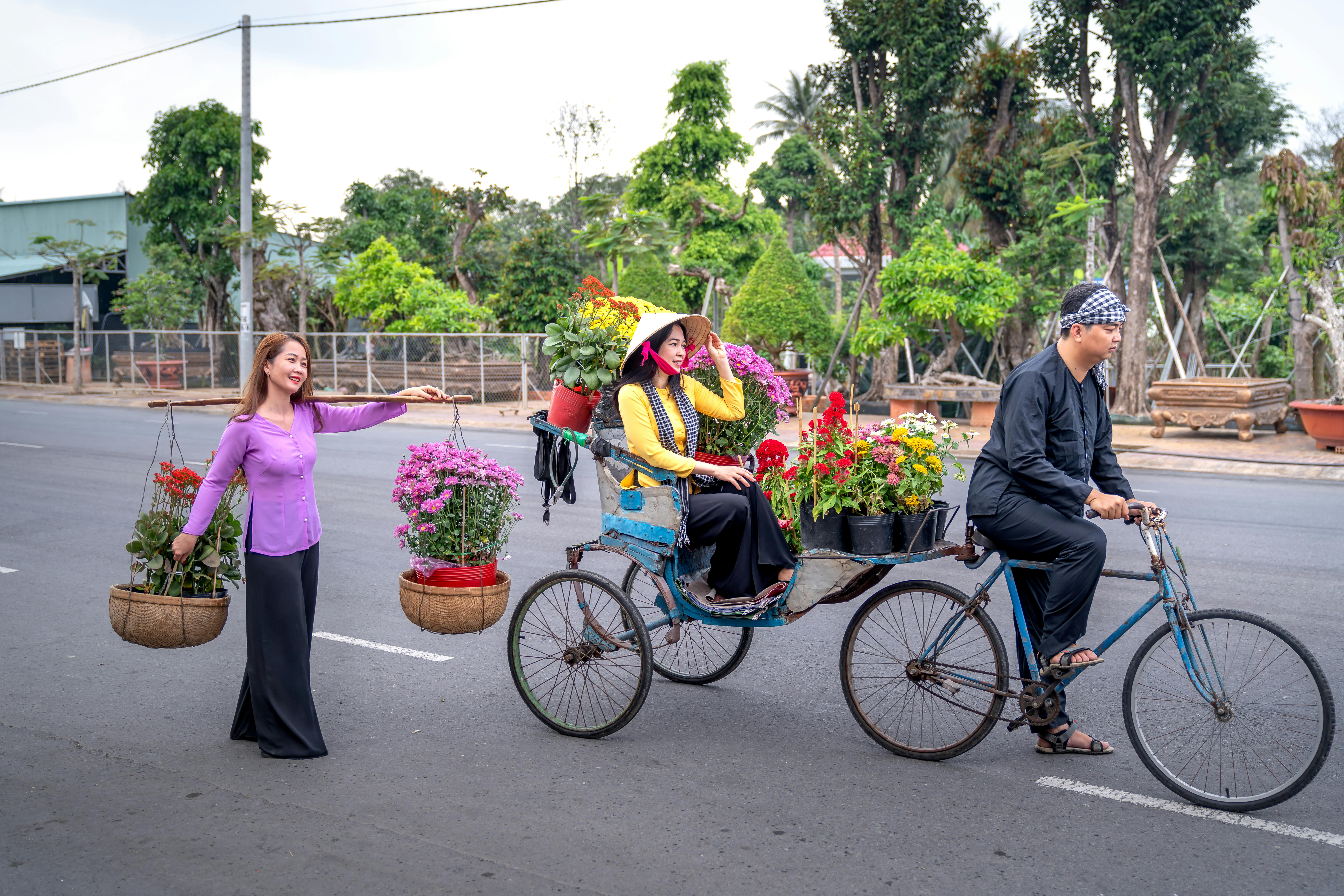 A Woman Riding a Rickshaw · Free Stock Photo