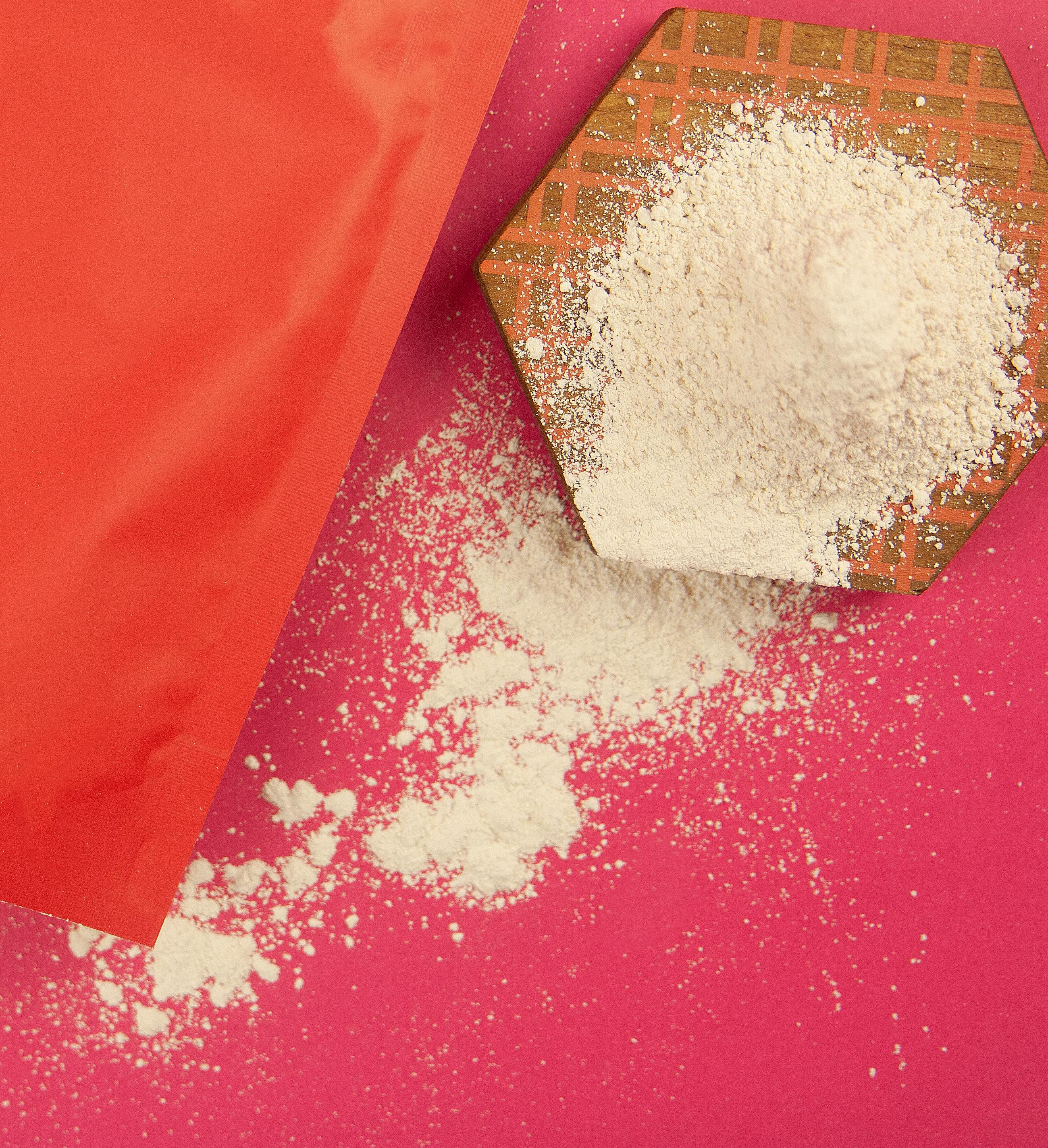 Spilled Flour on a Pink Surface · Free Stock Photo