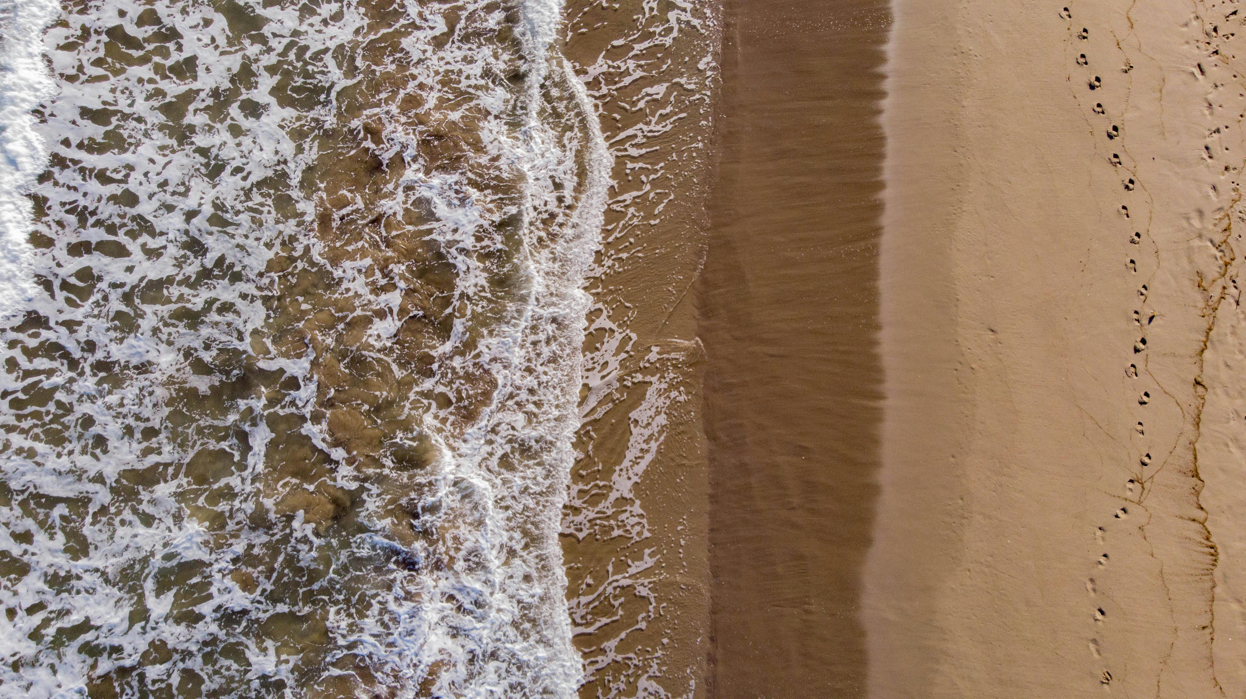 Aerial View of Ocean Waves · Free Stock Photo