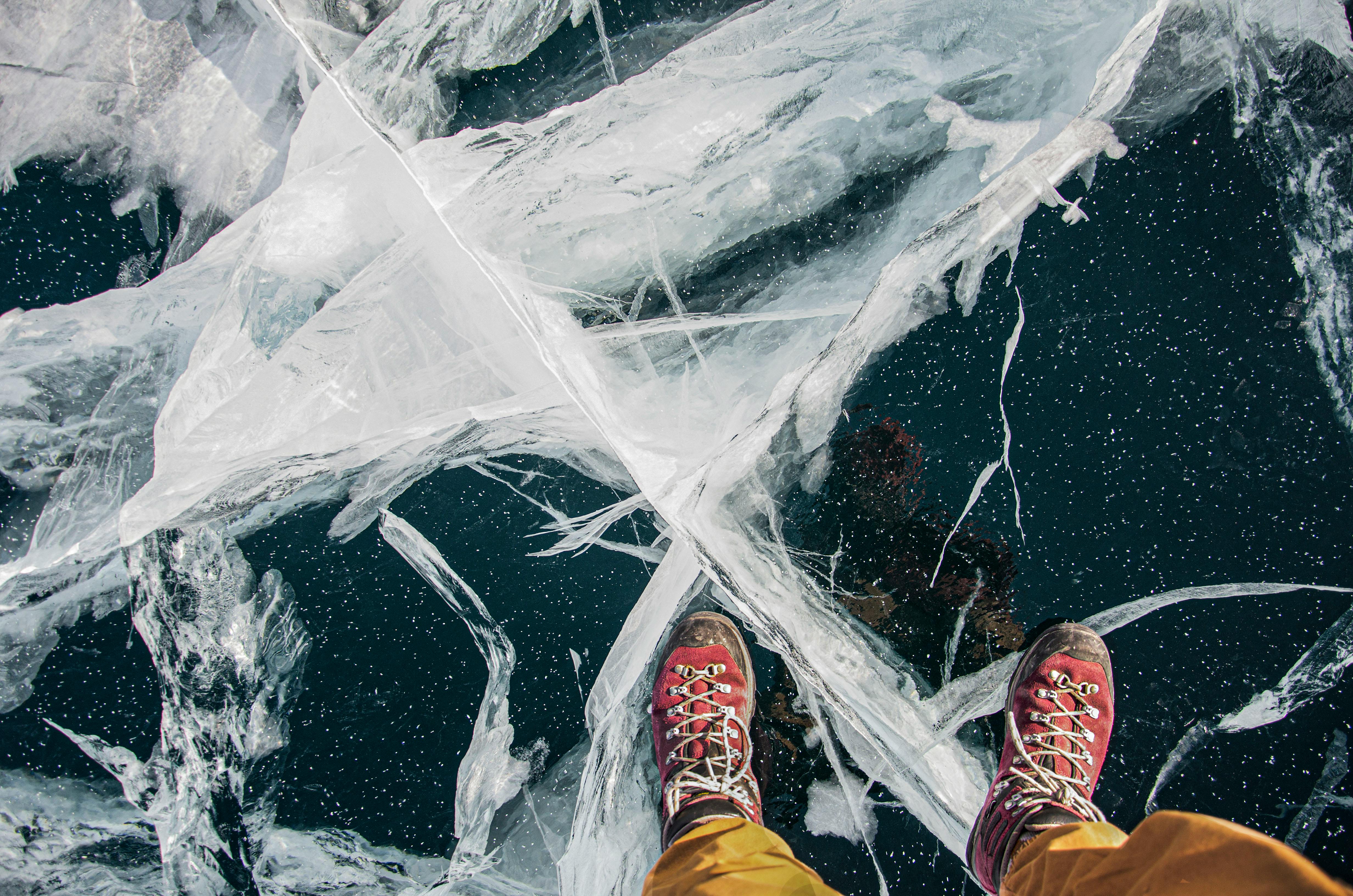 Man in Ice Cave · Free Stock Photo