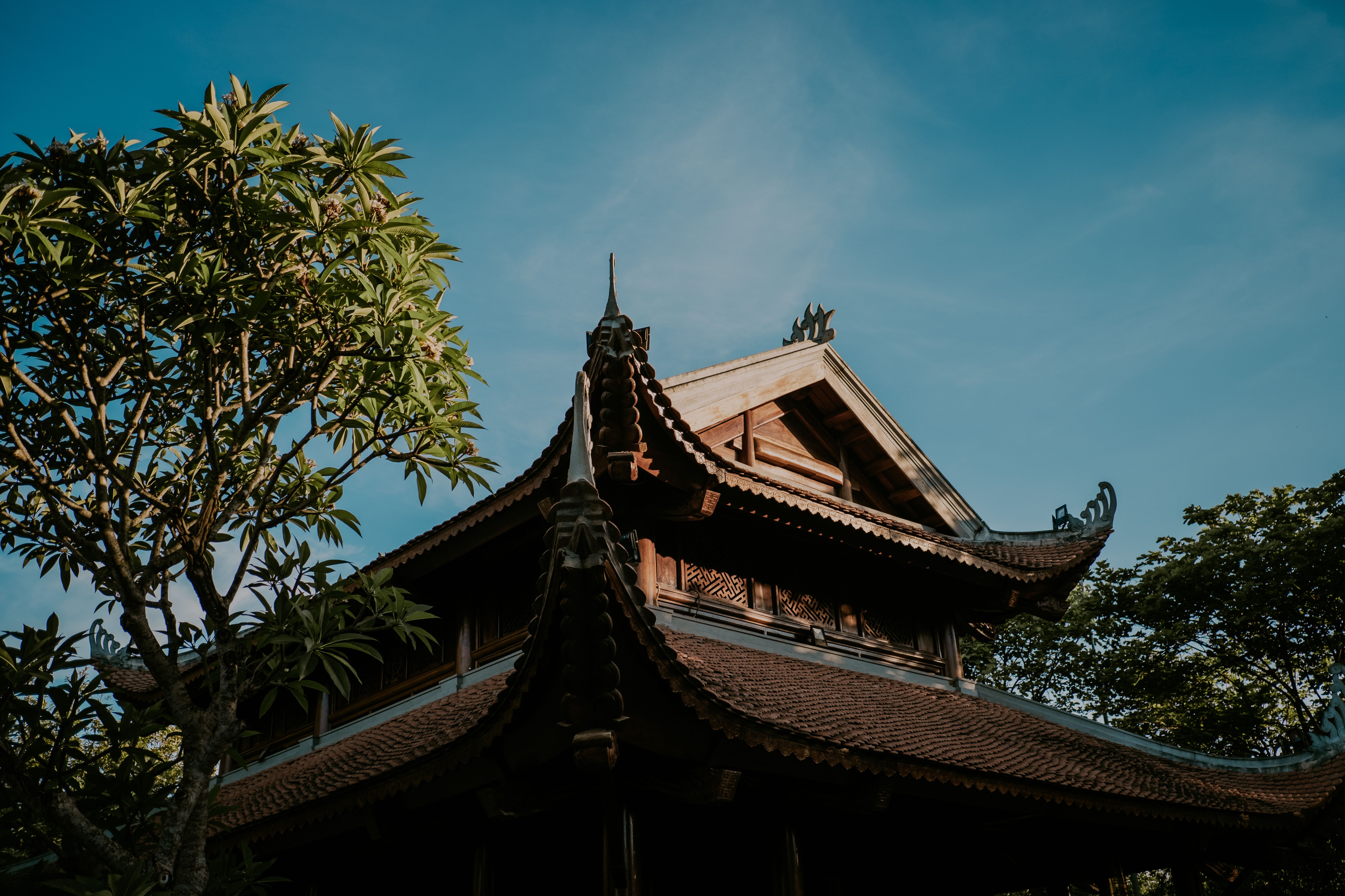 Pagoda Roof Against the Sky · Free Stock Photo