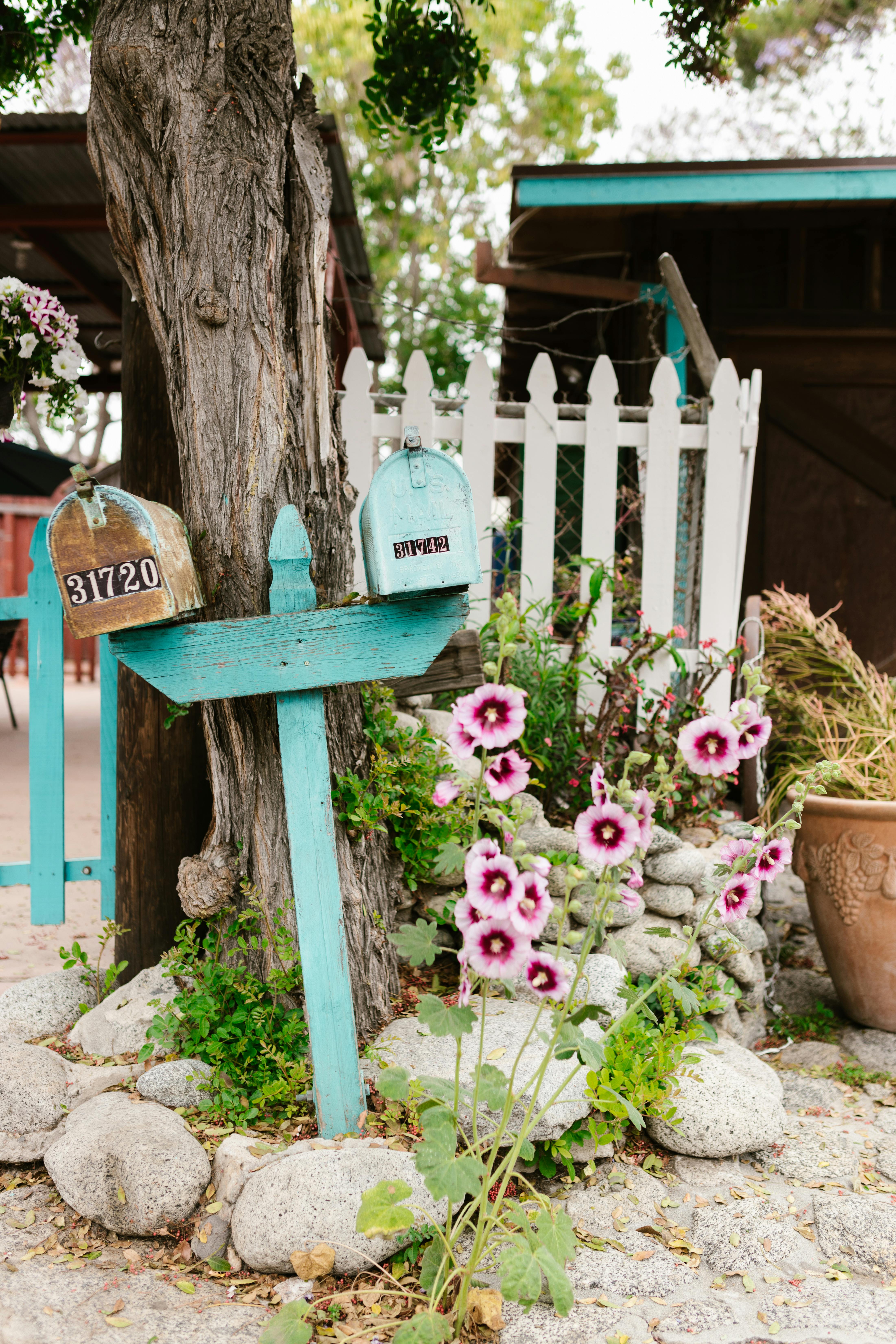 A Blue Wooden Mailbox · Free Stock Photo