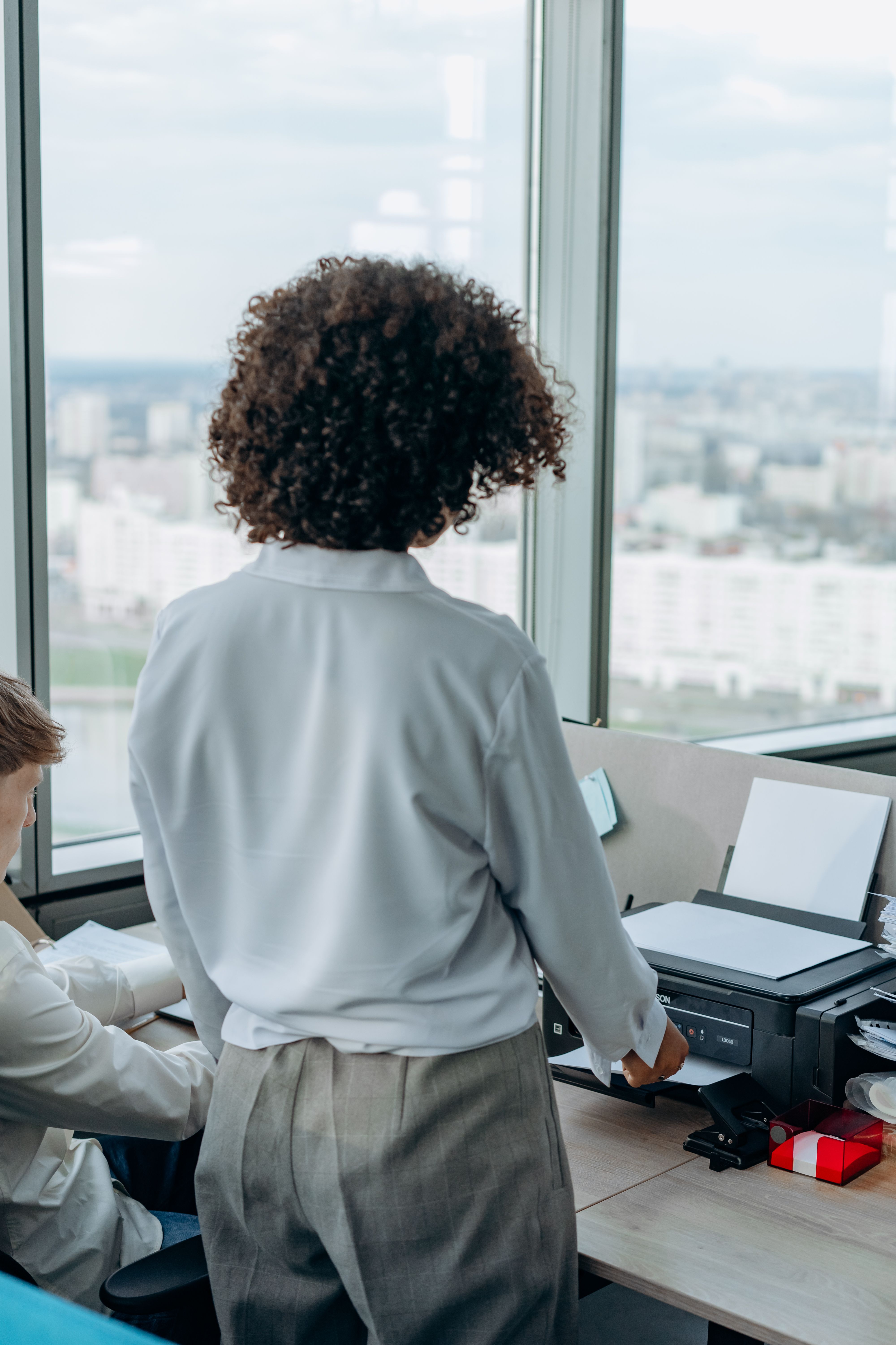 A Woman using Printer · Free Stock Photo