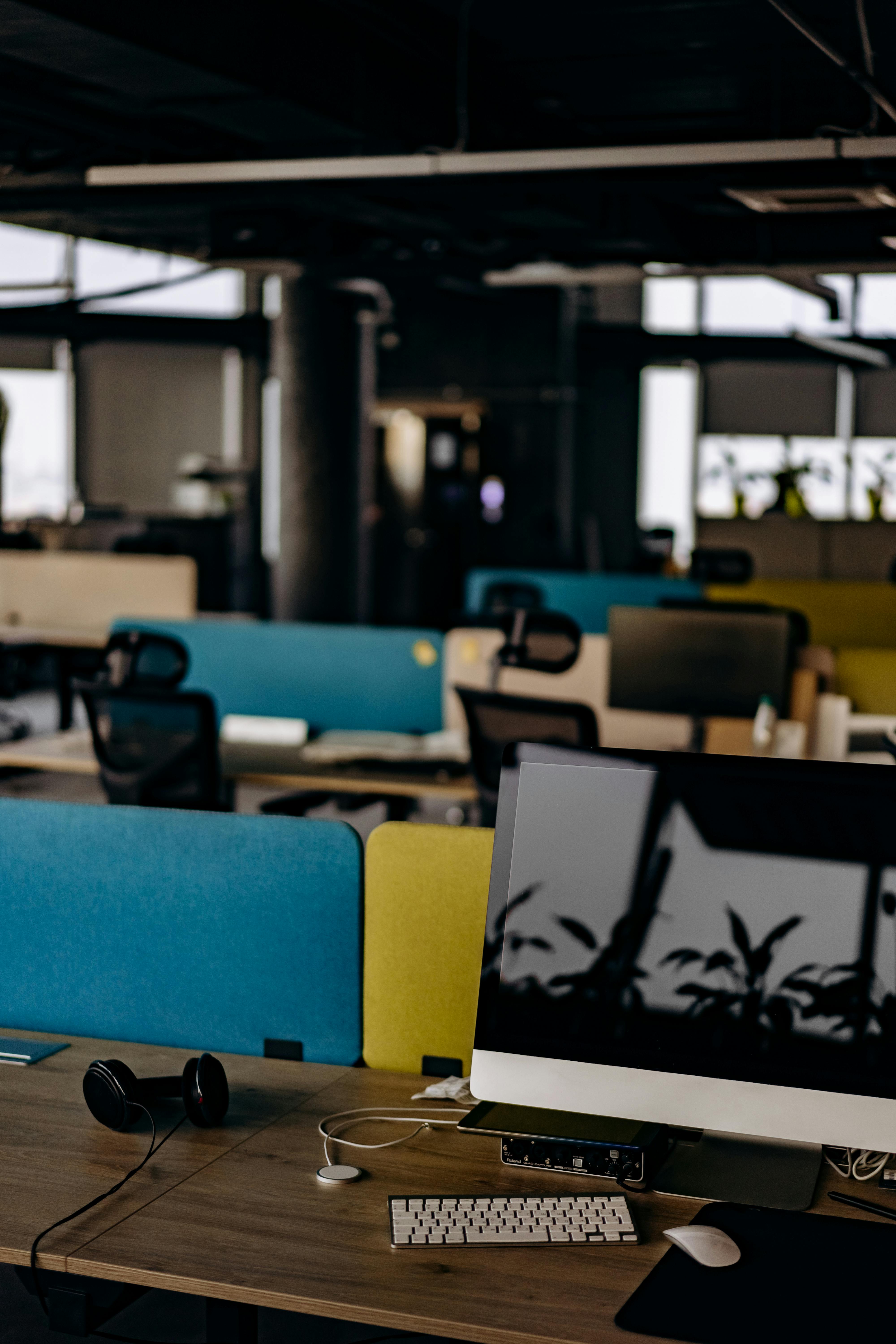 A Computer on a Desk in the Office · Free Stock Photo