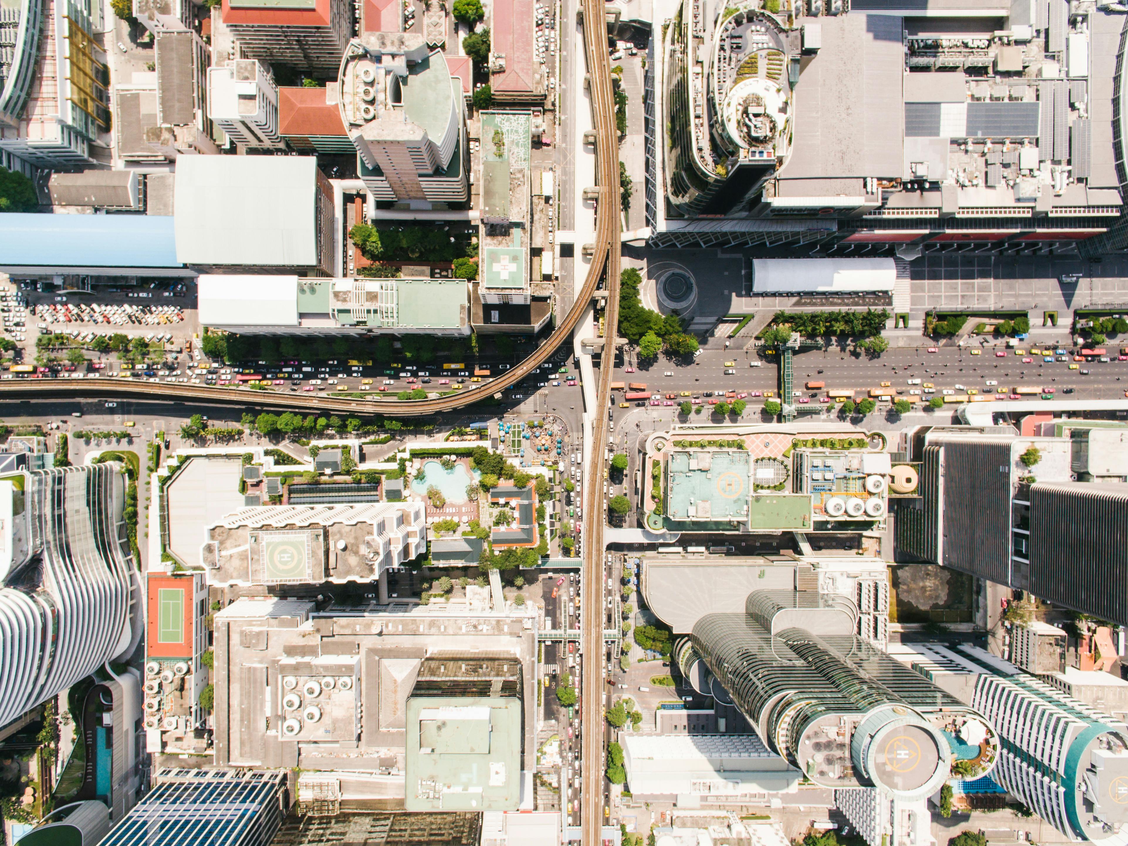 Aerial View of City Buildings · Free Stock Photo