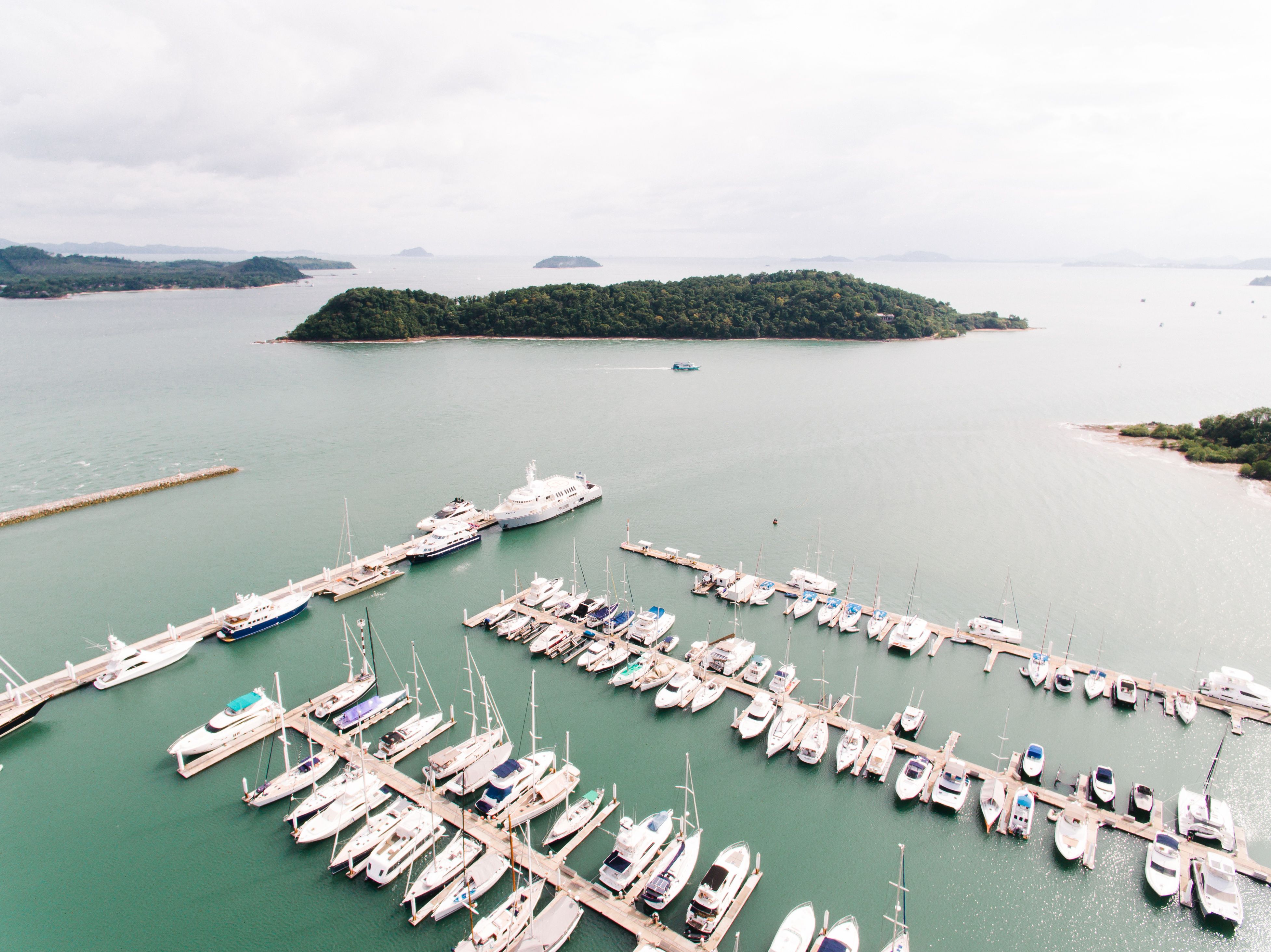 Drone Shot of a Harbor · Free Stock Photo