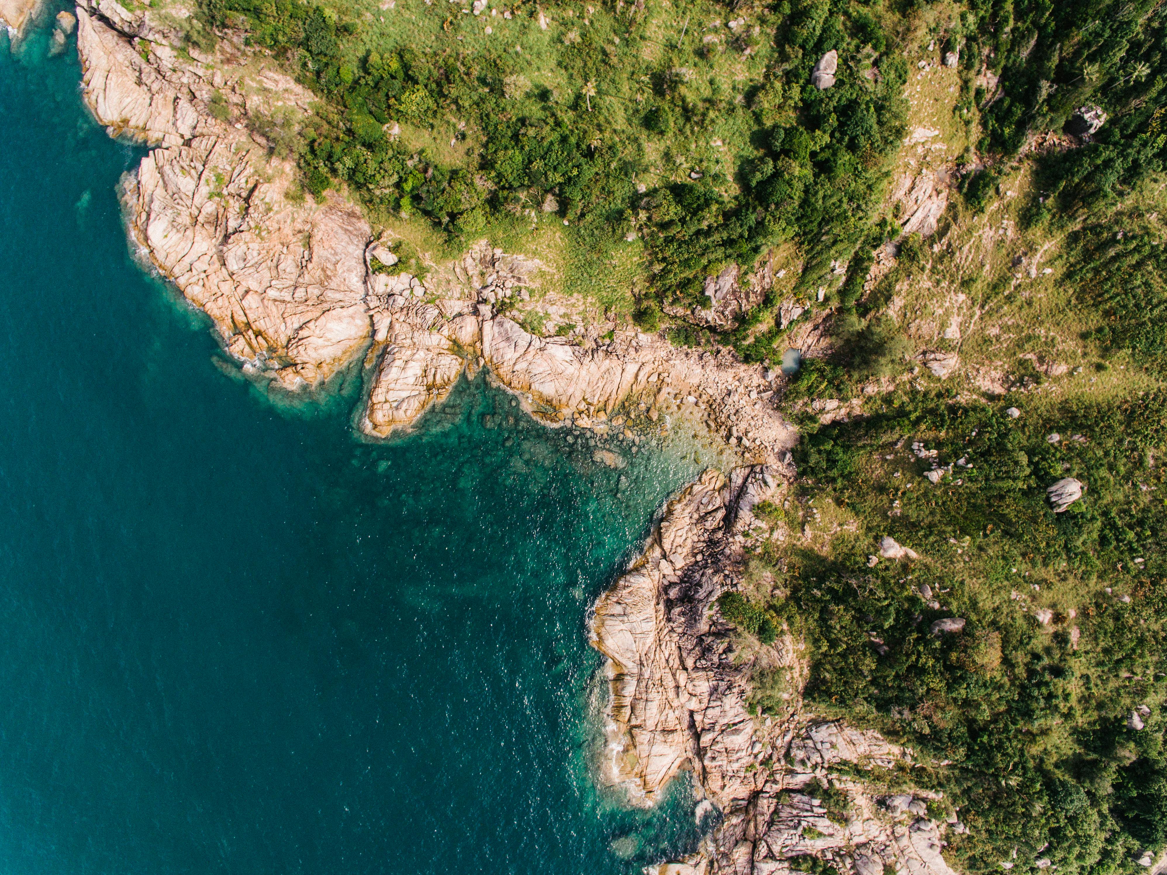 Aerial View Photo of Beach Shoreline · Free Stock Photo