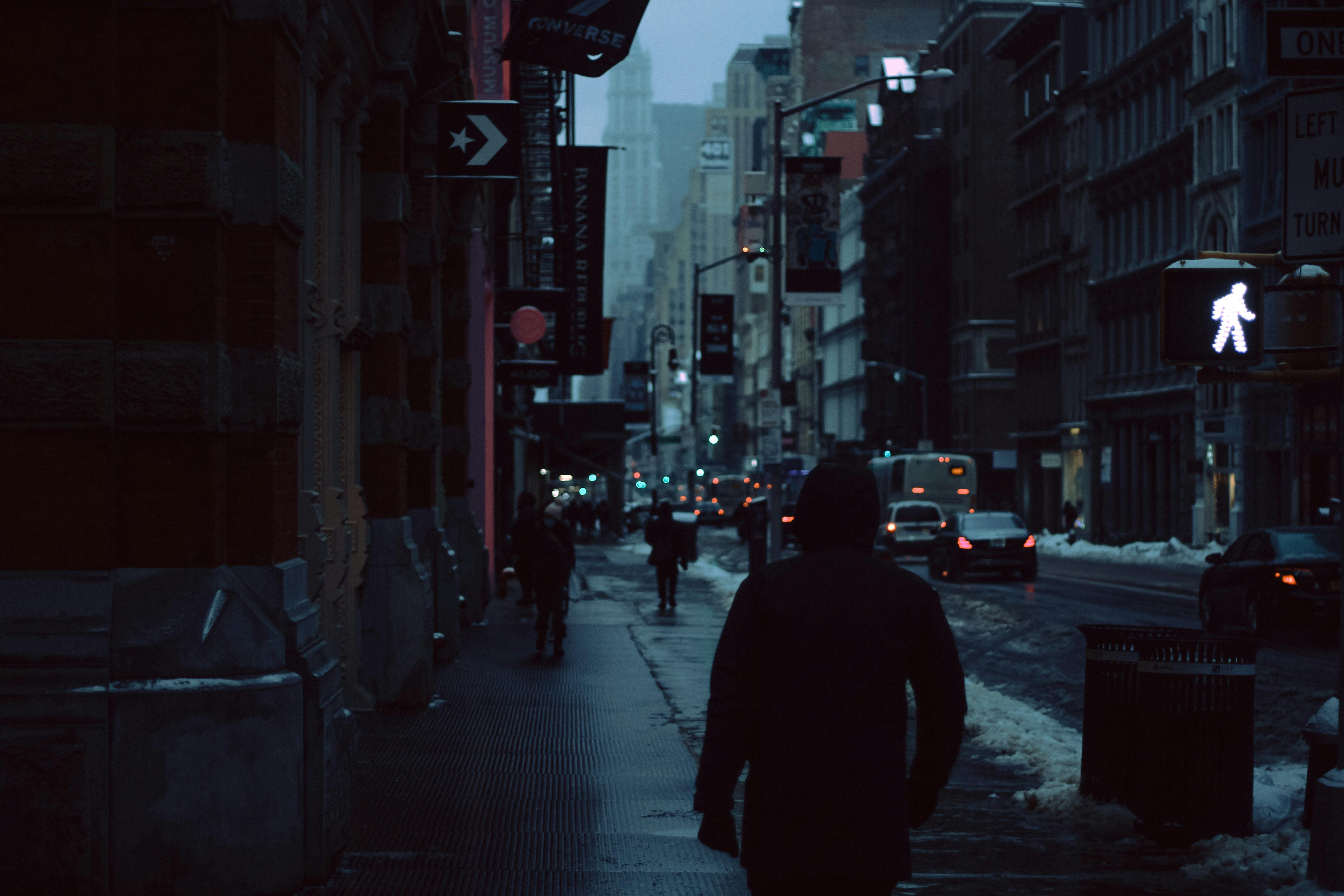 Anonymous people walking on street of megapolis at sundown · Free Stock ...