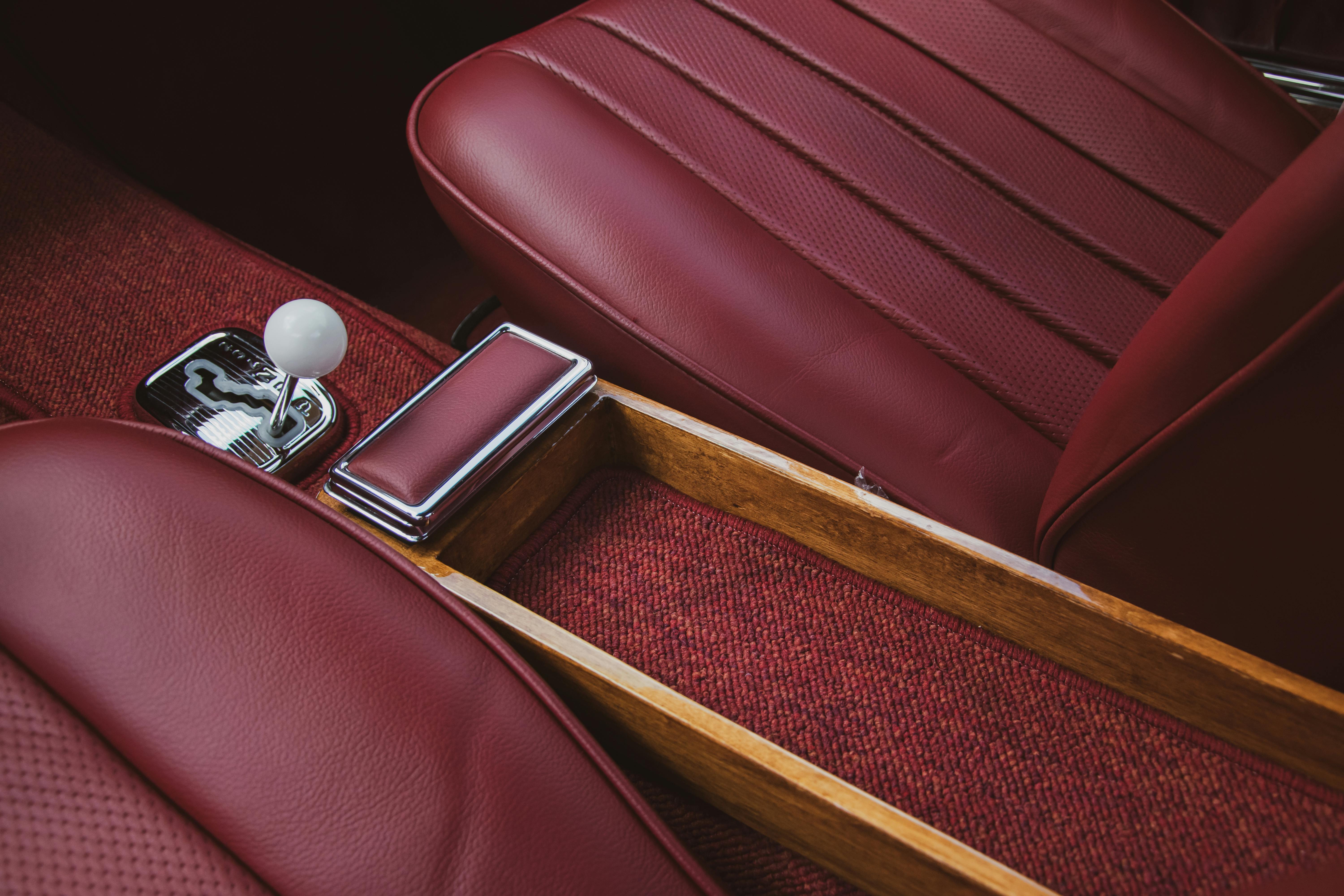 The Red Interior of a Mercedes Benz 280SL · Free Stock Photo