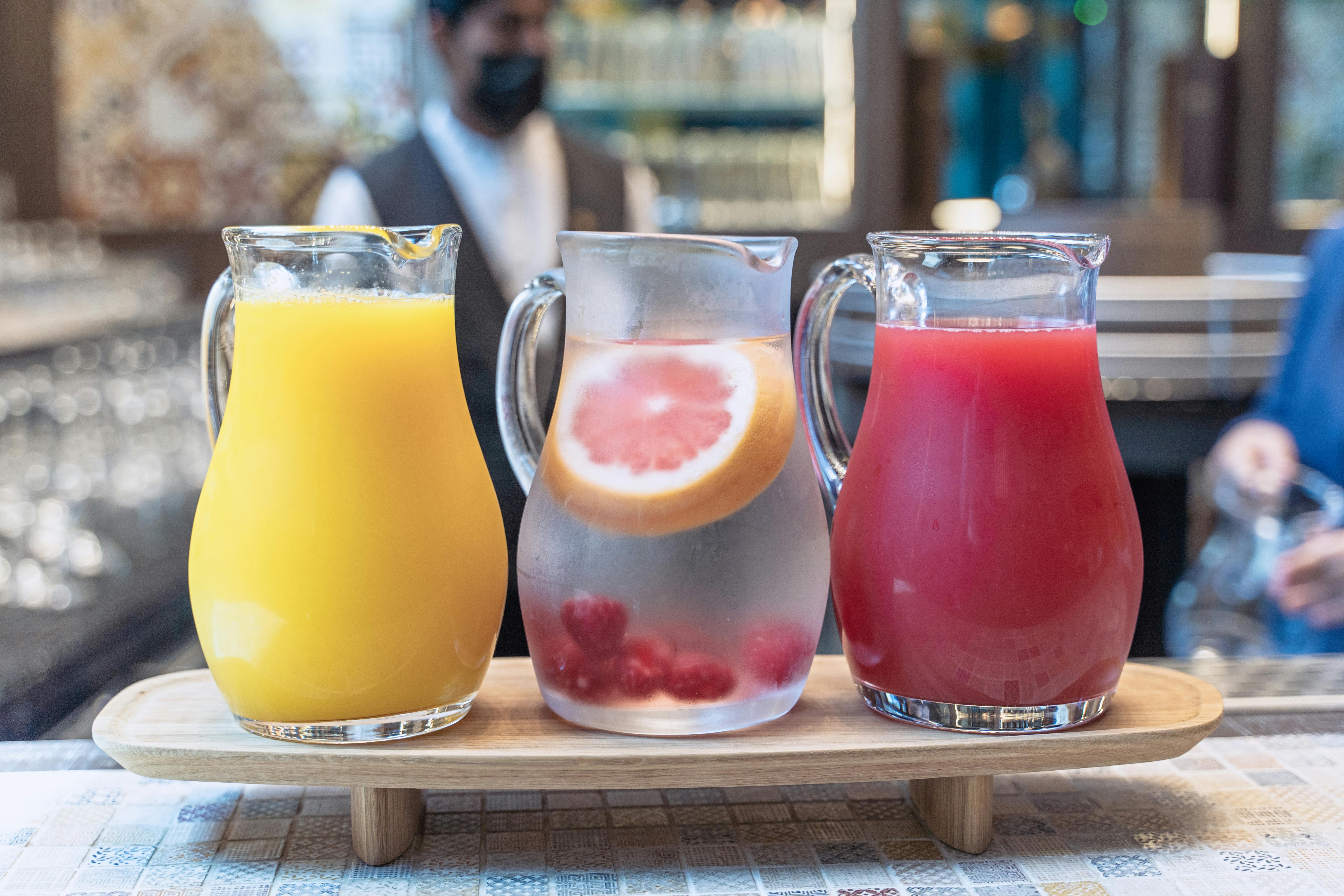 Three Pitcher With Juice · Free Stock Photo