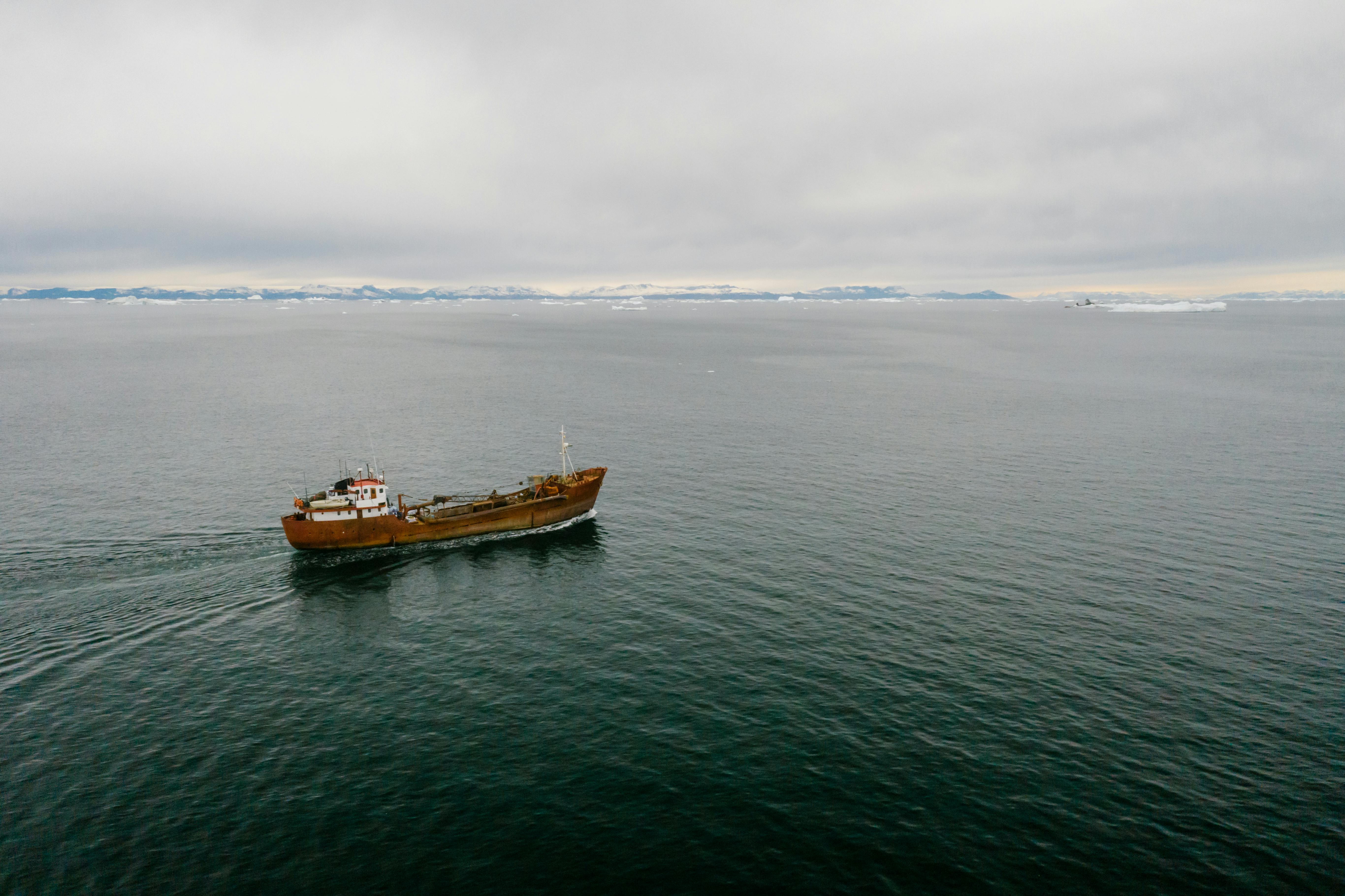 Aerial Photography of Ship on the Sea · Free Stock Photo