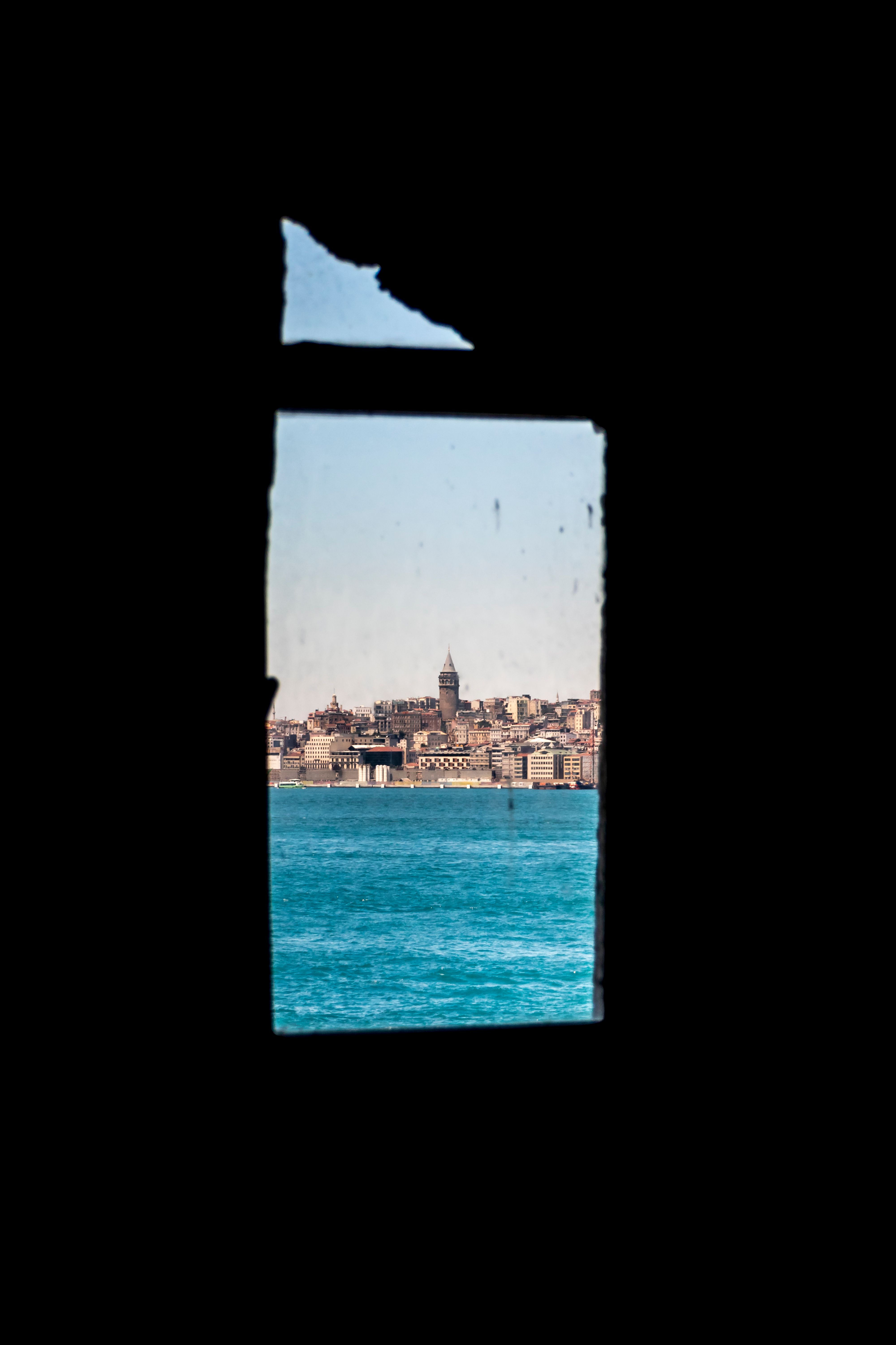 Silhouetted View of Istanbul Through a Window · Free Stock Photo