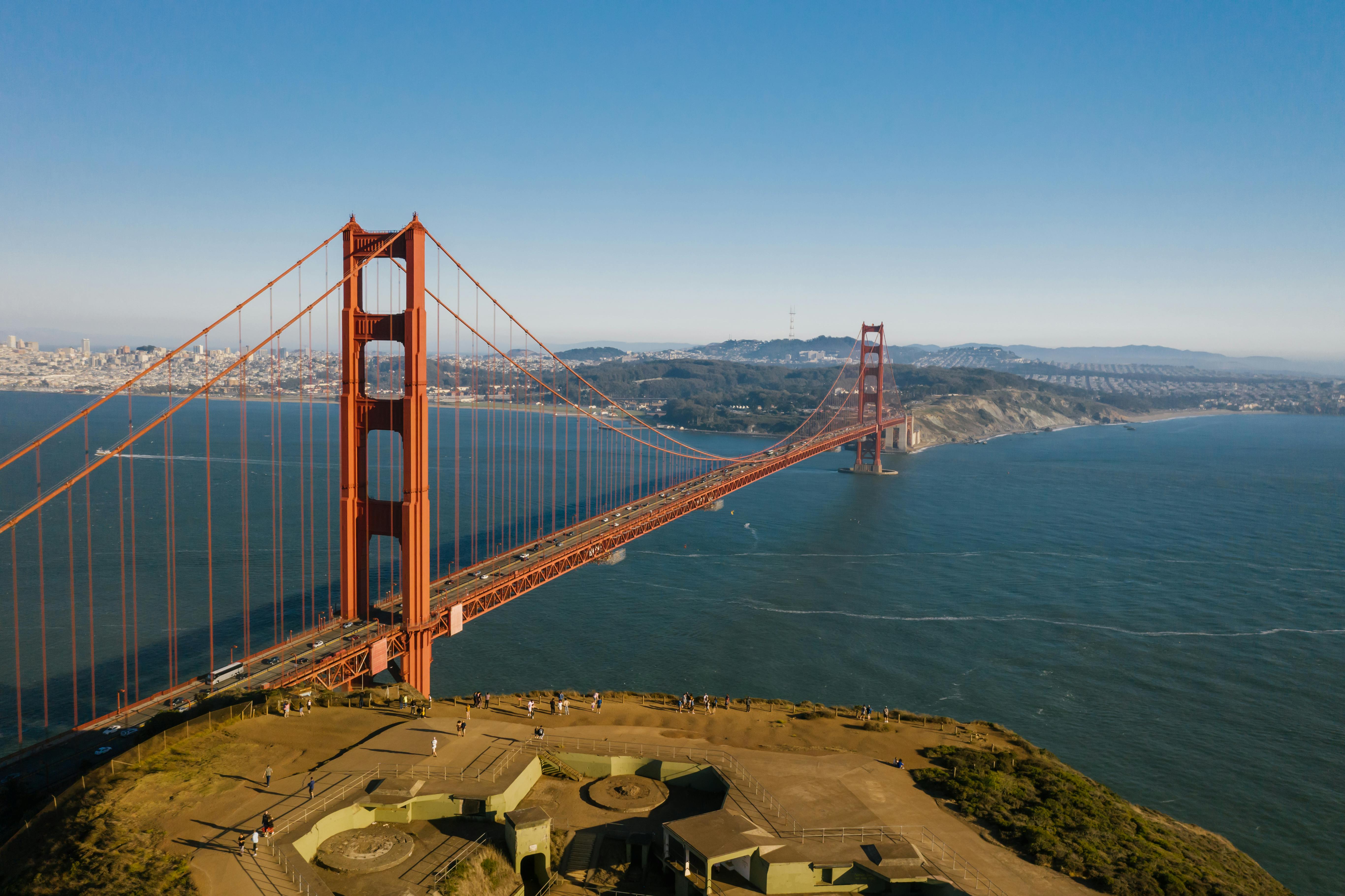 Aerial View of Golden Gate Bridge · Free Stock Photo