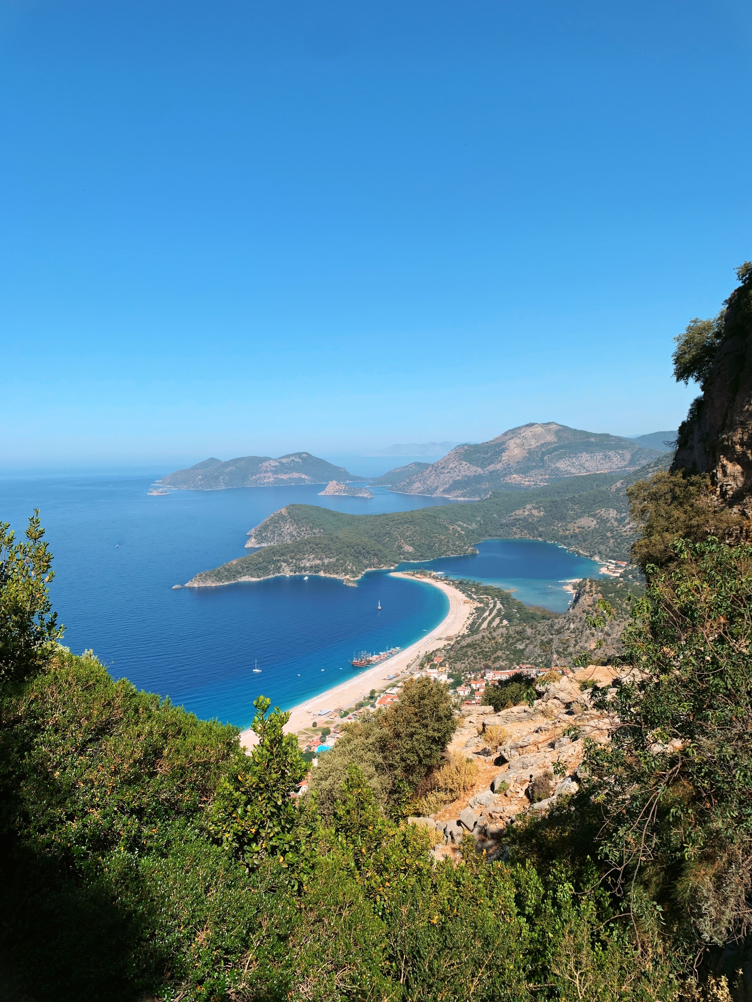 Aerial Photography of a Beautiful Island Under Blue Sky · Free Stock Photo
