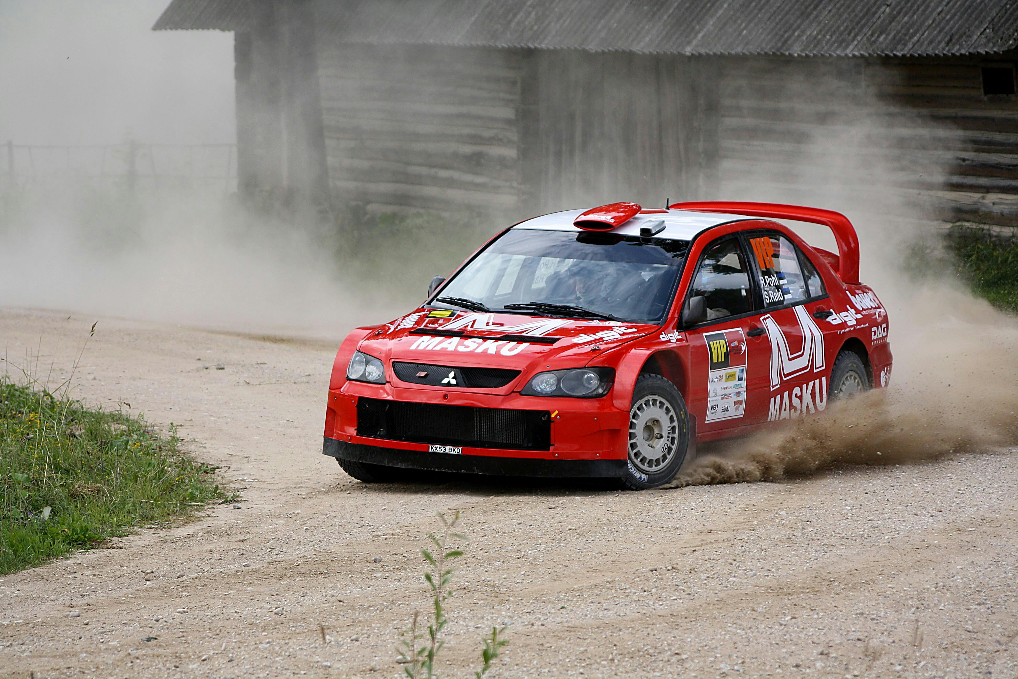 Free stock photo of estonia, gravel road, rally car