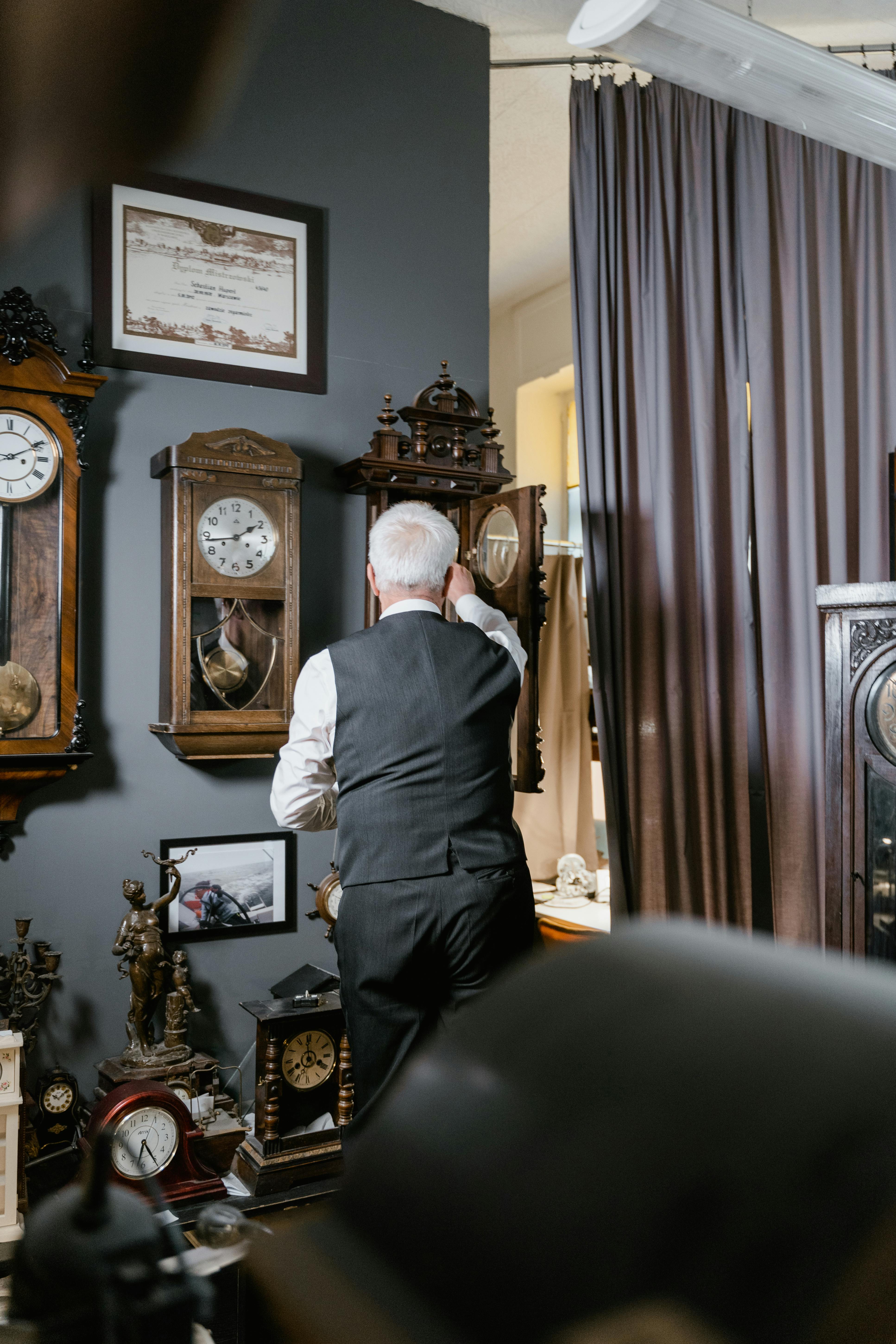 Man at the Clocks · Free Stock Photo