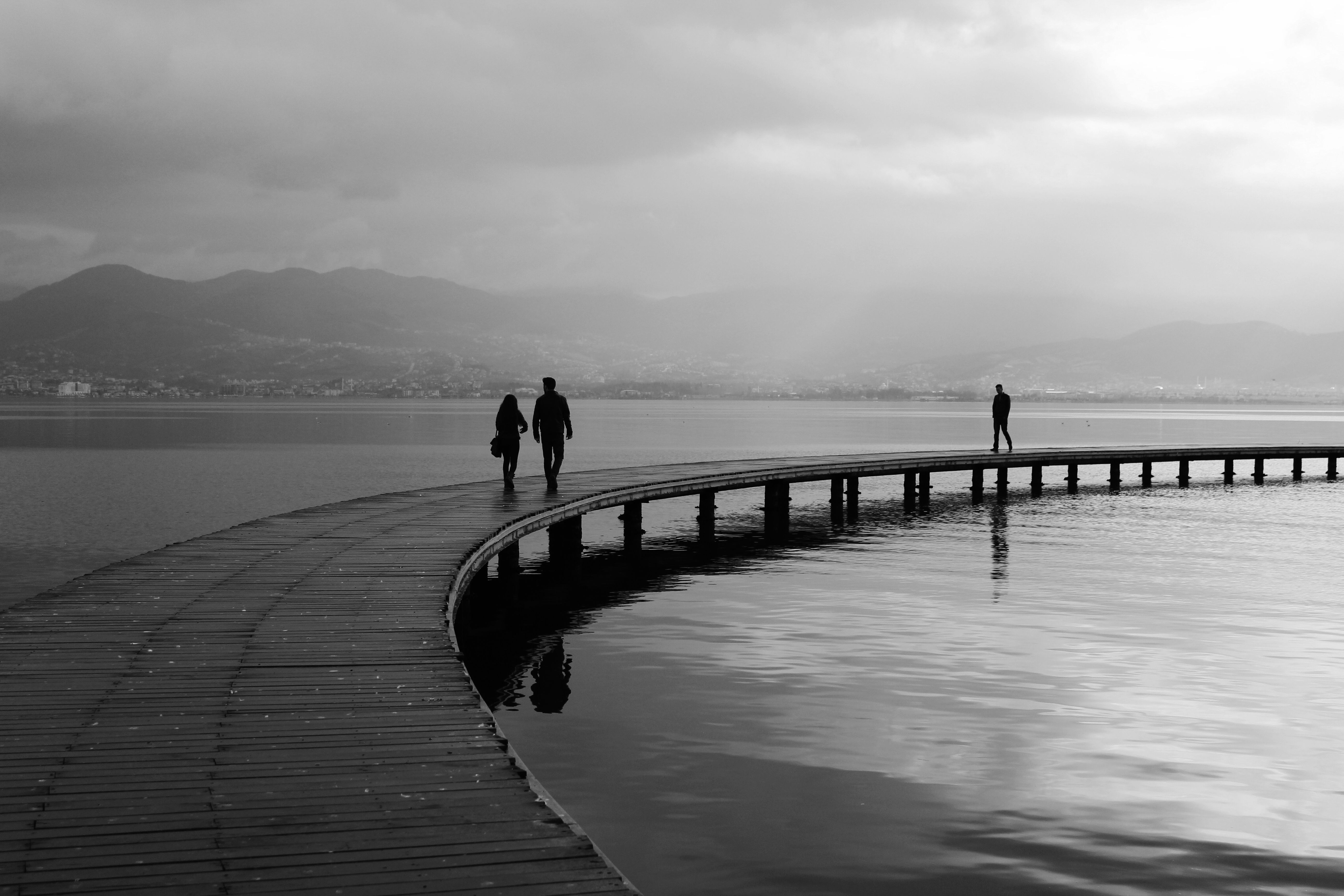 People on Bridge near Sea and Beach · Free Stock Photo