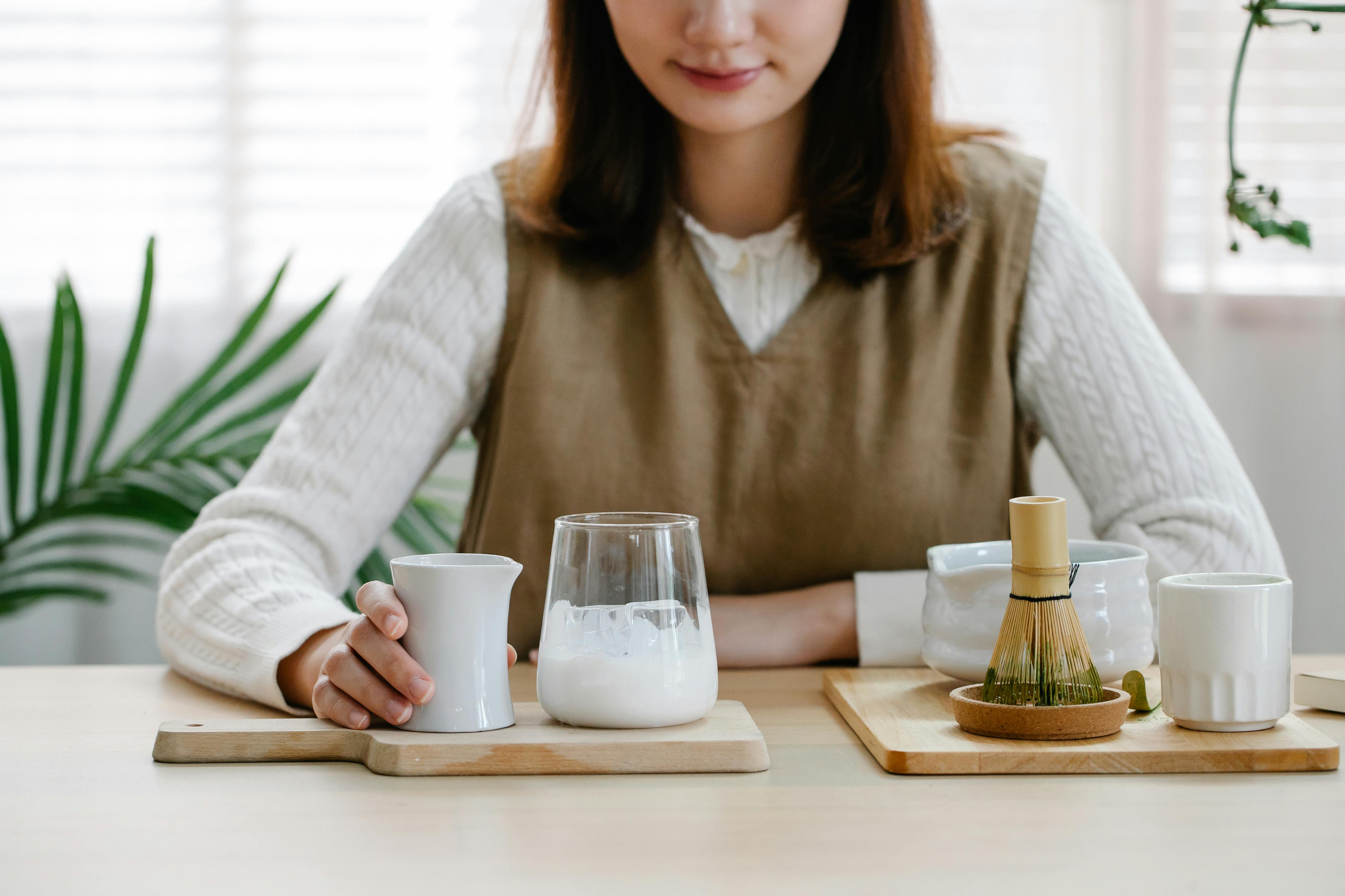 Close-up of Person Making Matcha · Free Stock Photo