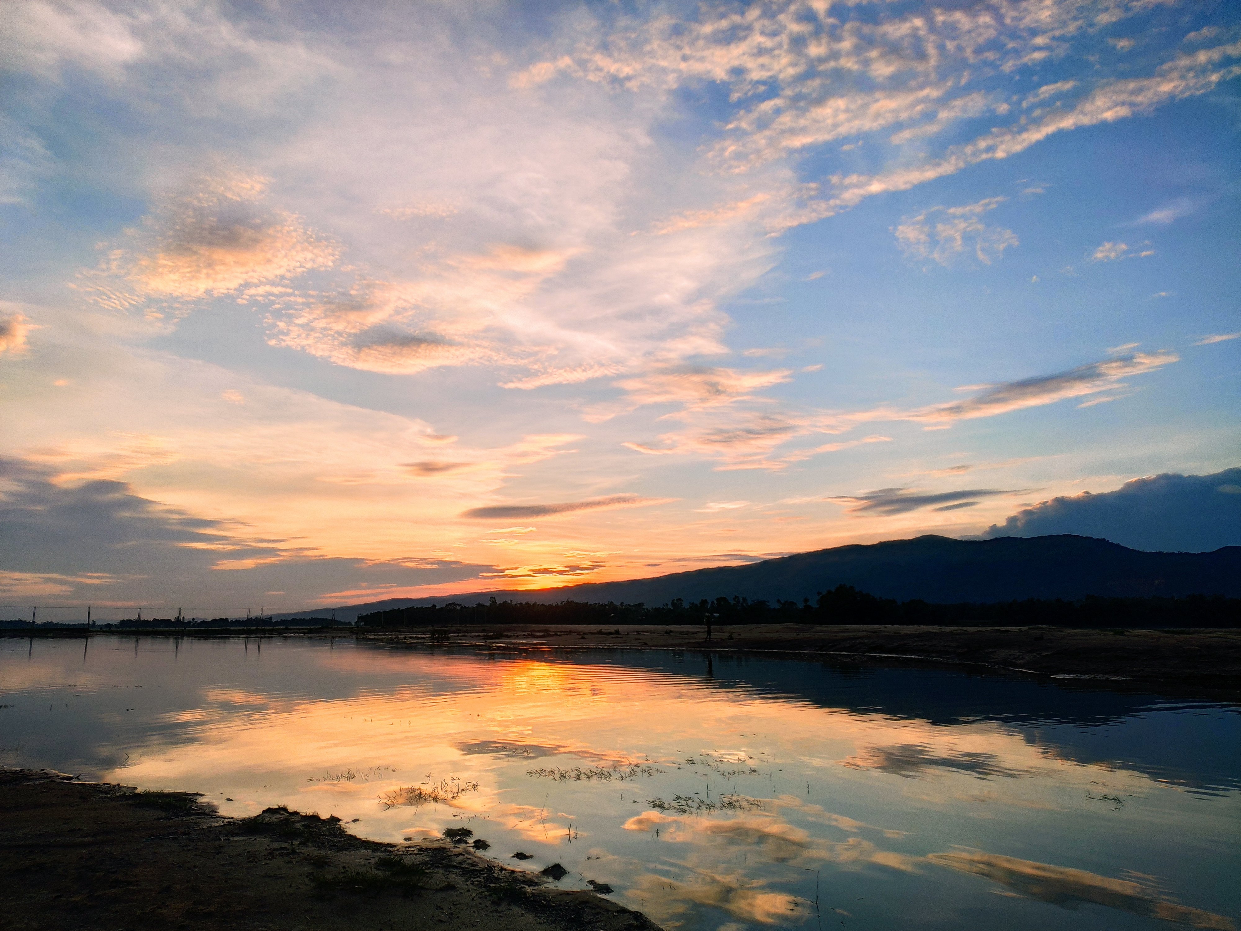 Sunset above Water in Nature Landscape · Free Stock Photo