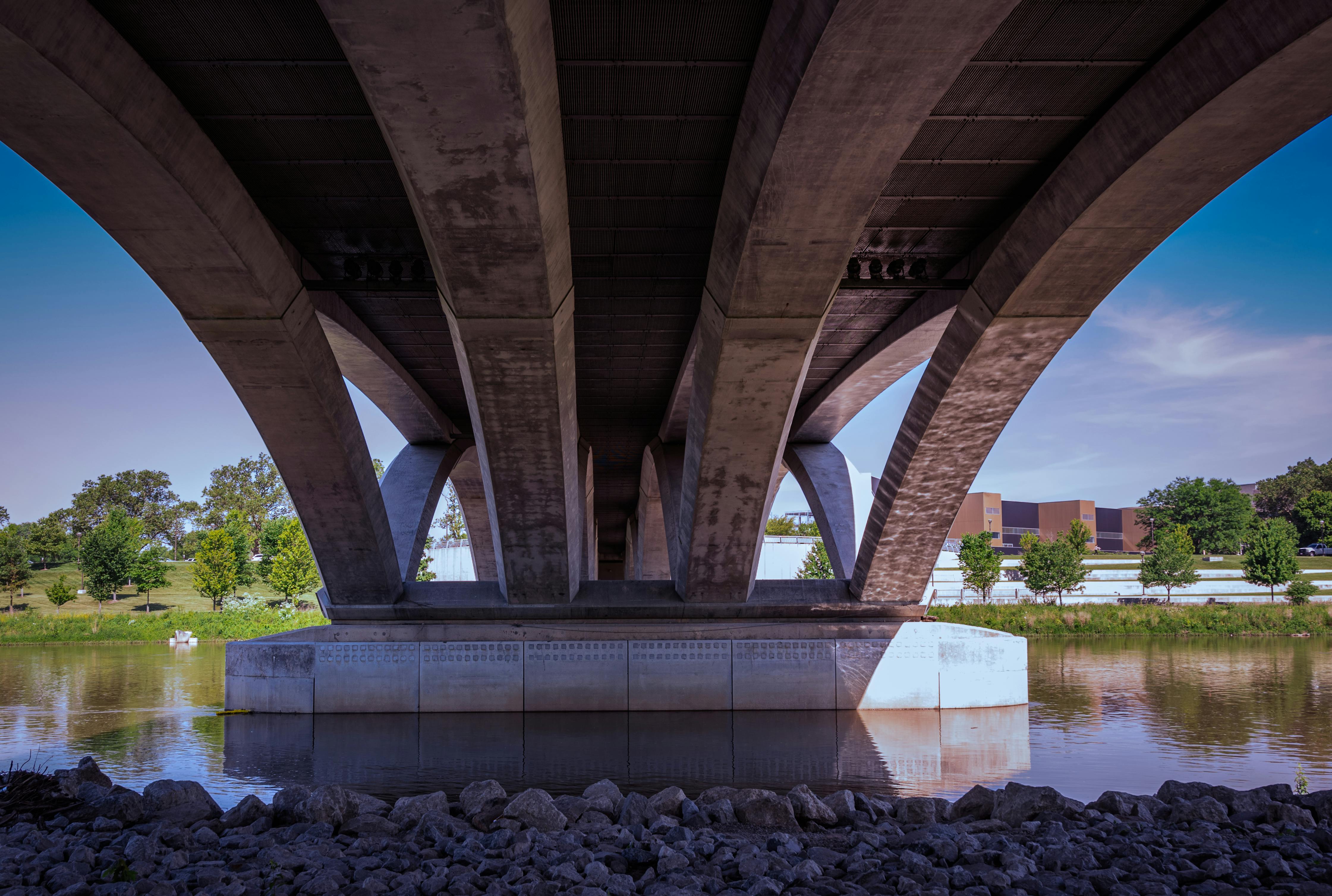 White Concrete Bridge Under the Blue Sky · Free Stock Photo