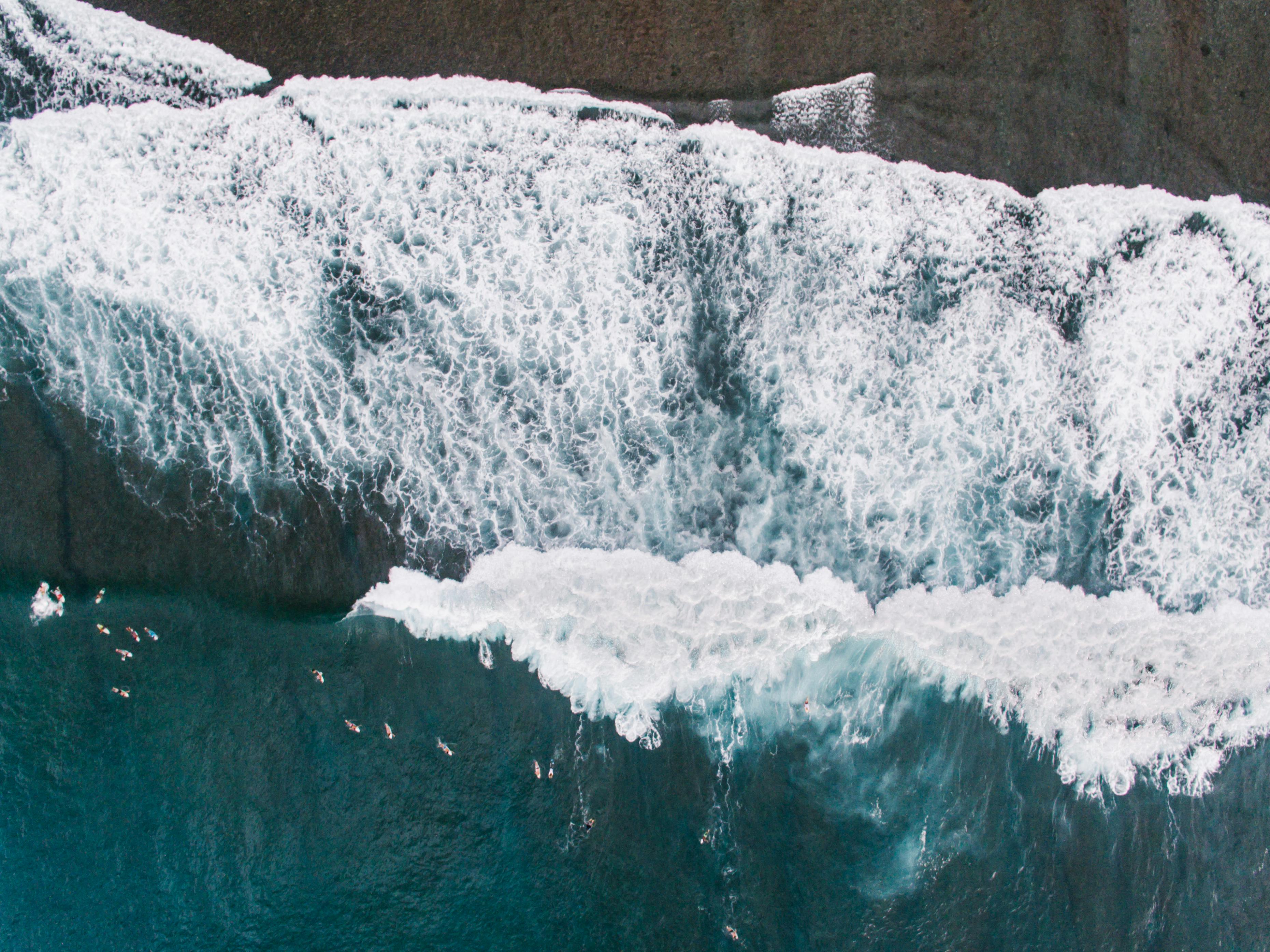 White Ice on Blue Water · Free Stock Photo