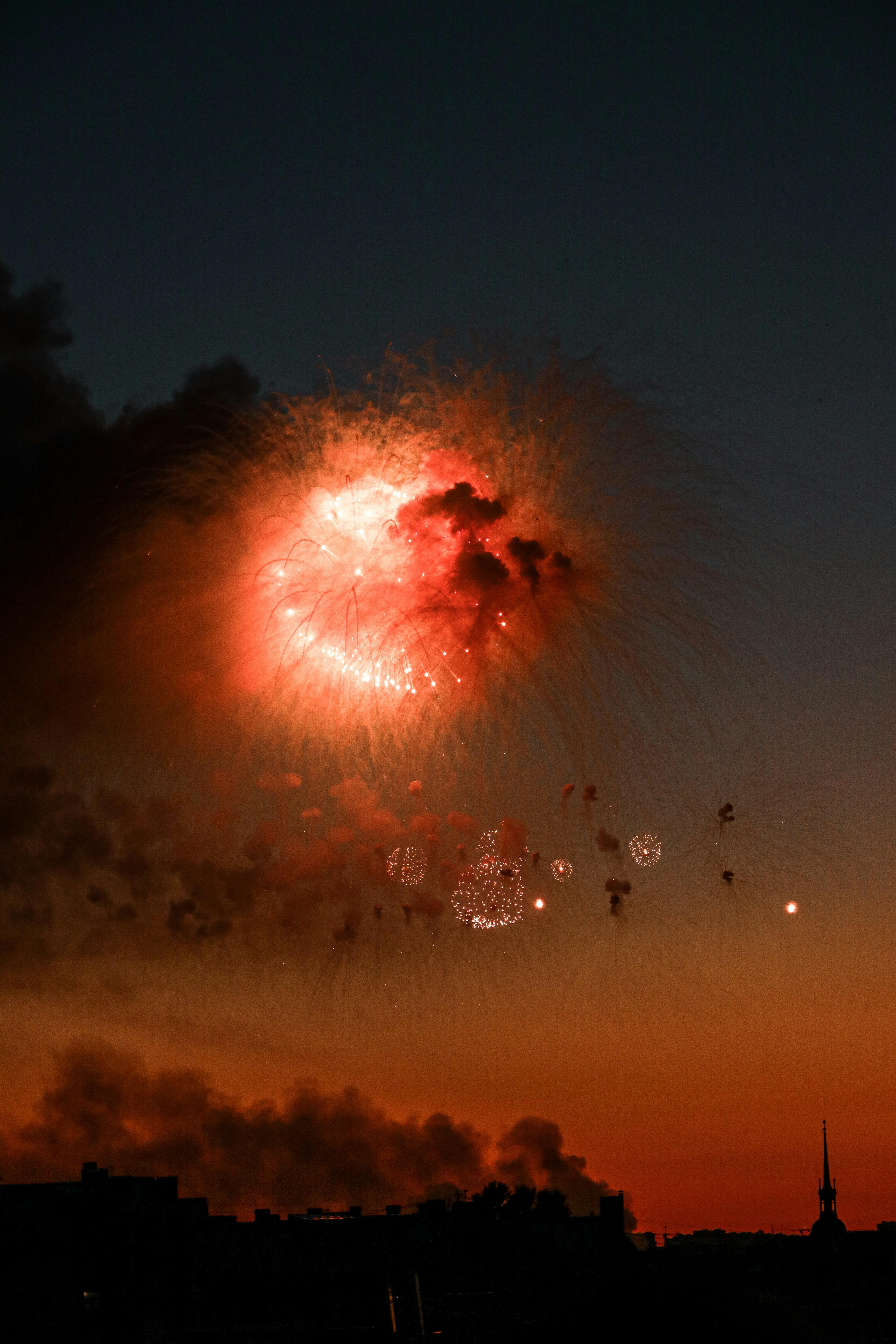 Fireworks on Night Sky · Free Stock Photo