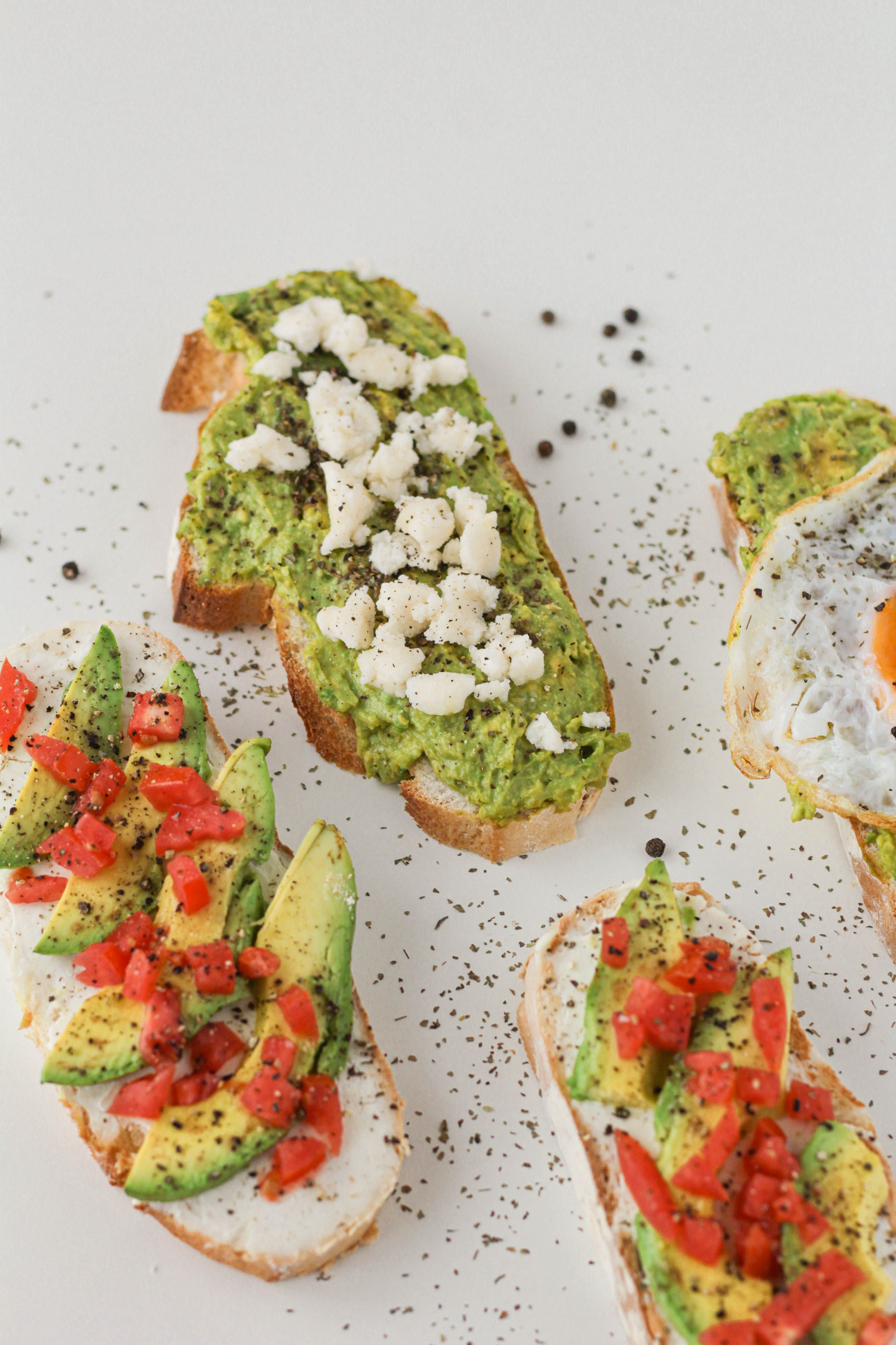 Variety of Bread Toast with Delicious Toppings · Free Stock Photo