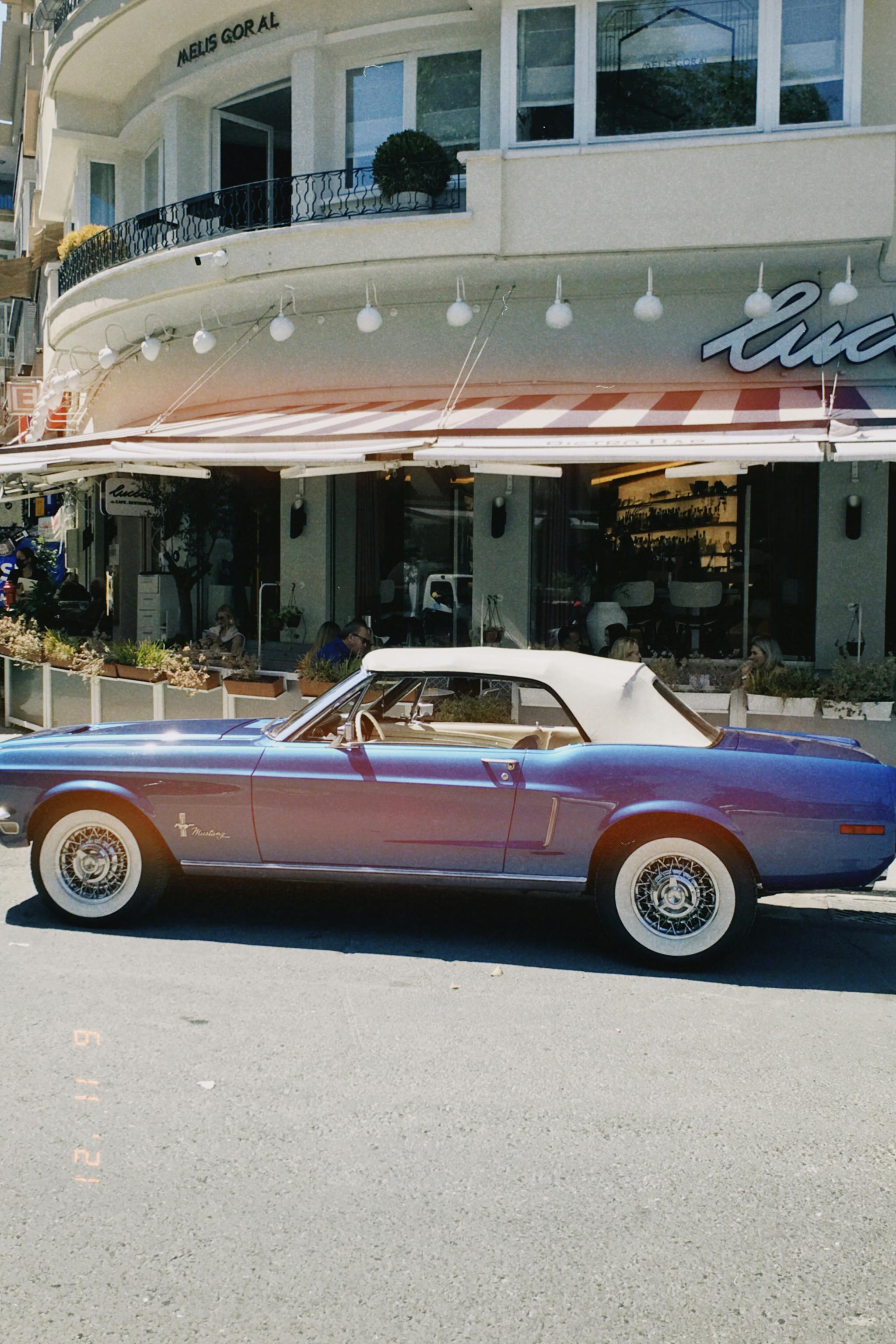 A Blue Ford Mustang Convertible · Free Stock Photo