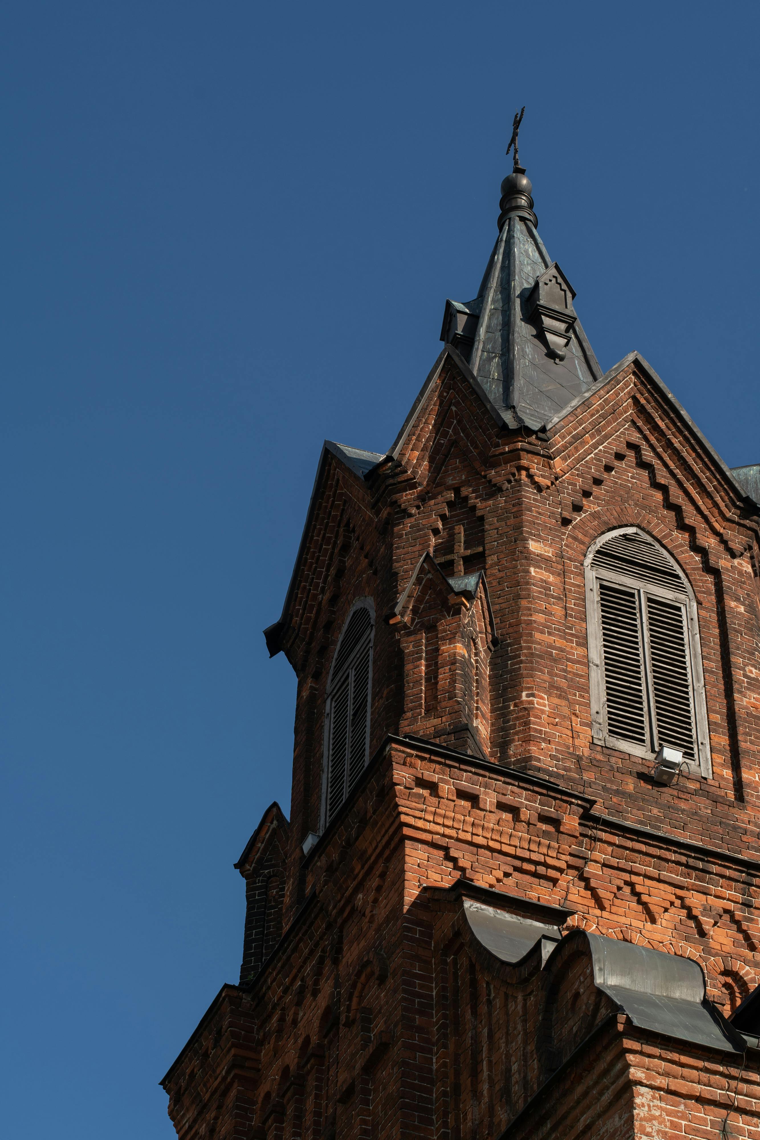 Wooden Windows of a Bell Tower on the Church · Free Stock Photo