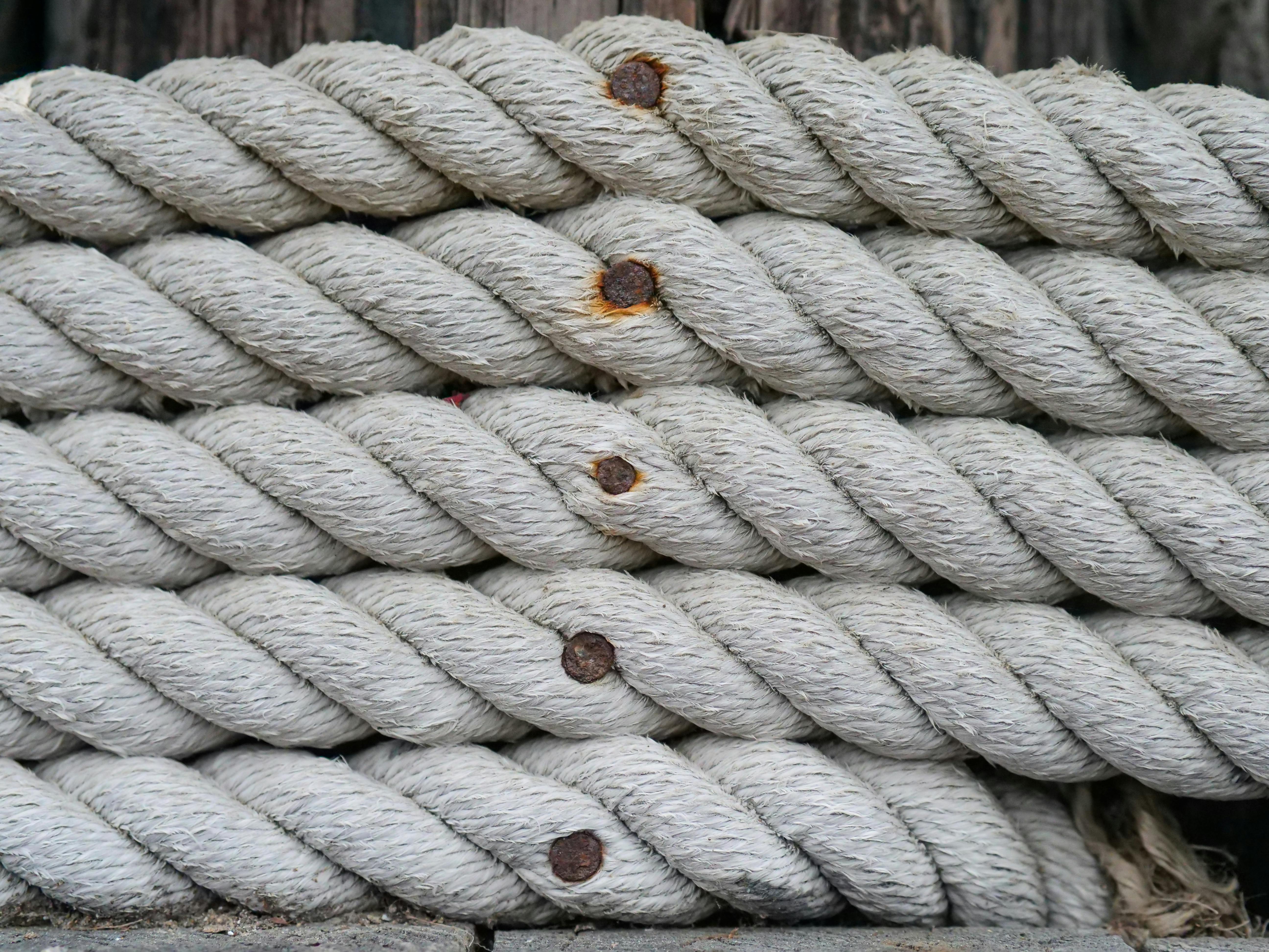 White Ropes With Rusty Nails · Free Stock Photo