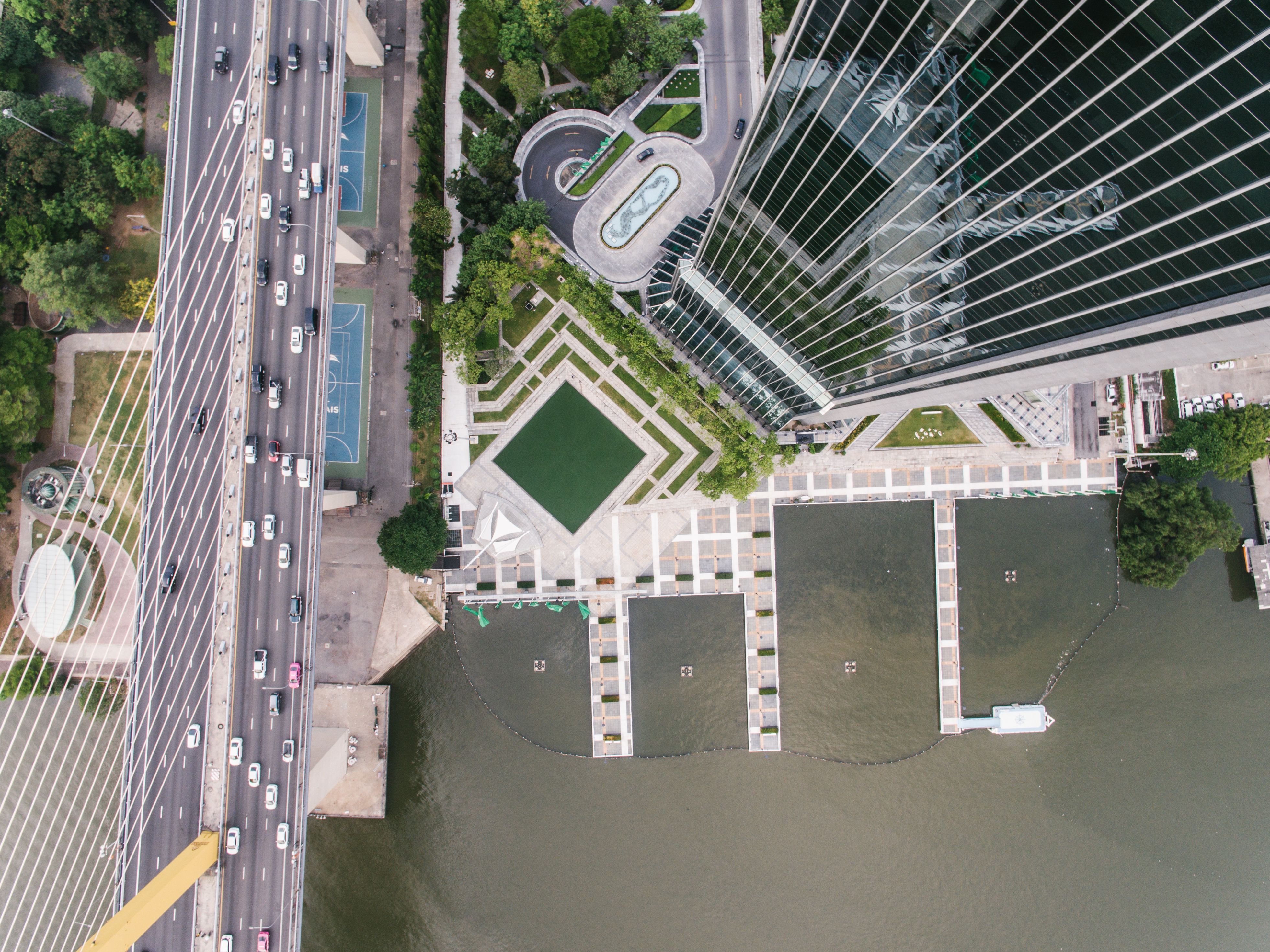 Aerial View of a Bridge in a City · Free Stock Photo