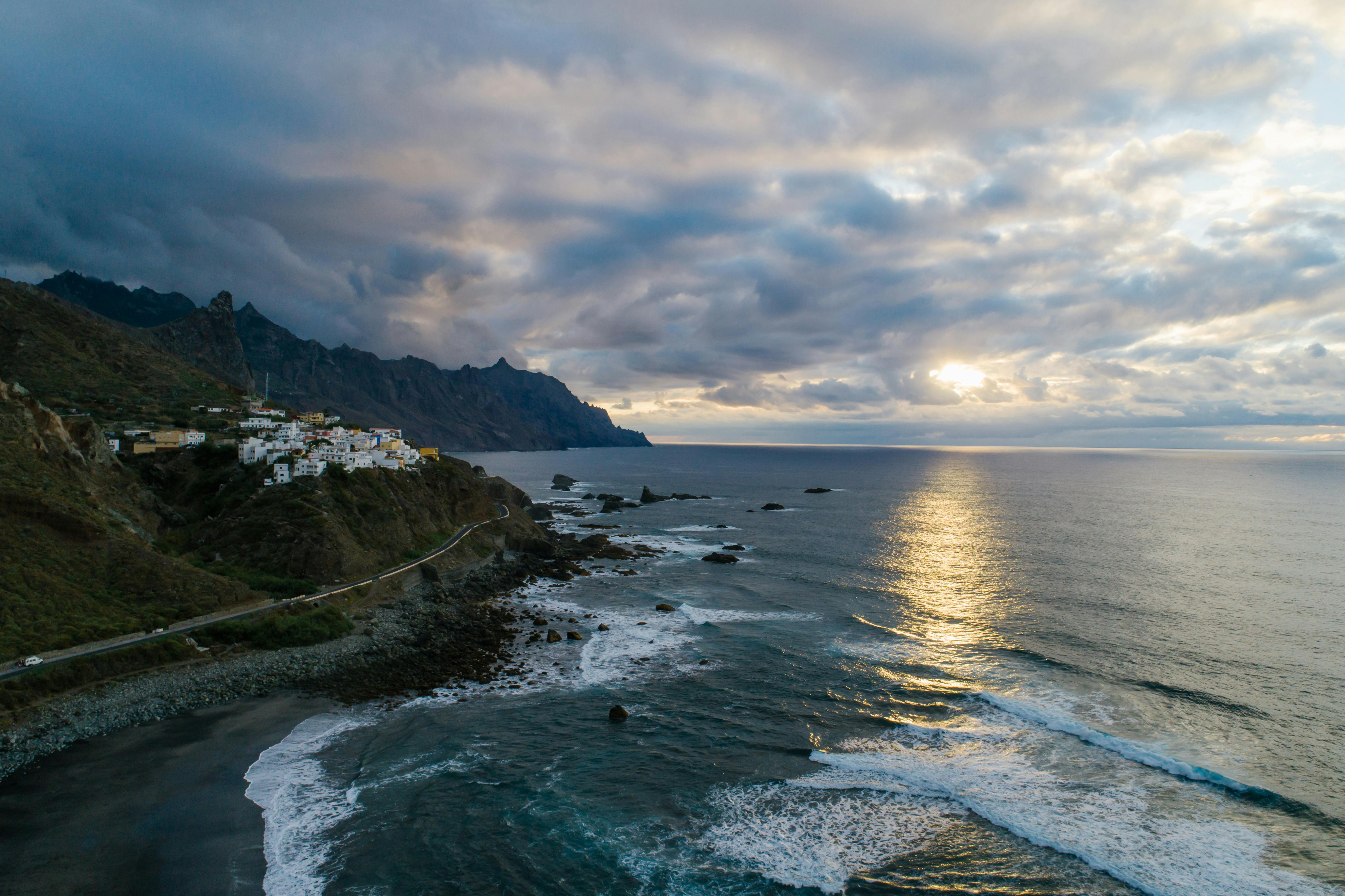 Aerial Photography of a Coast · Free Stock Photo