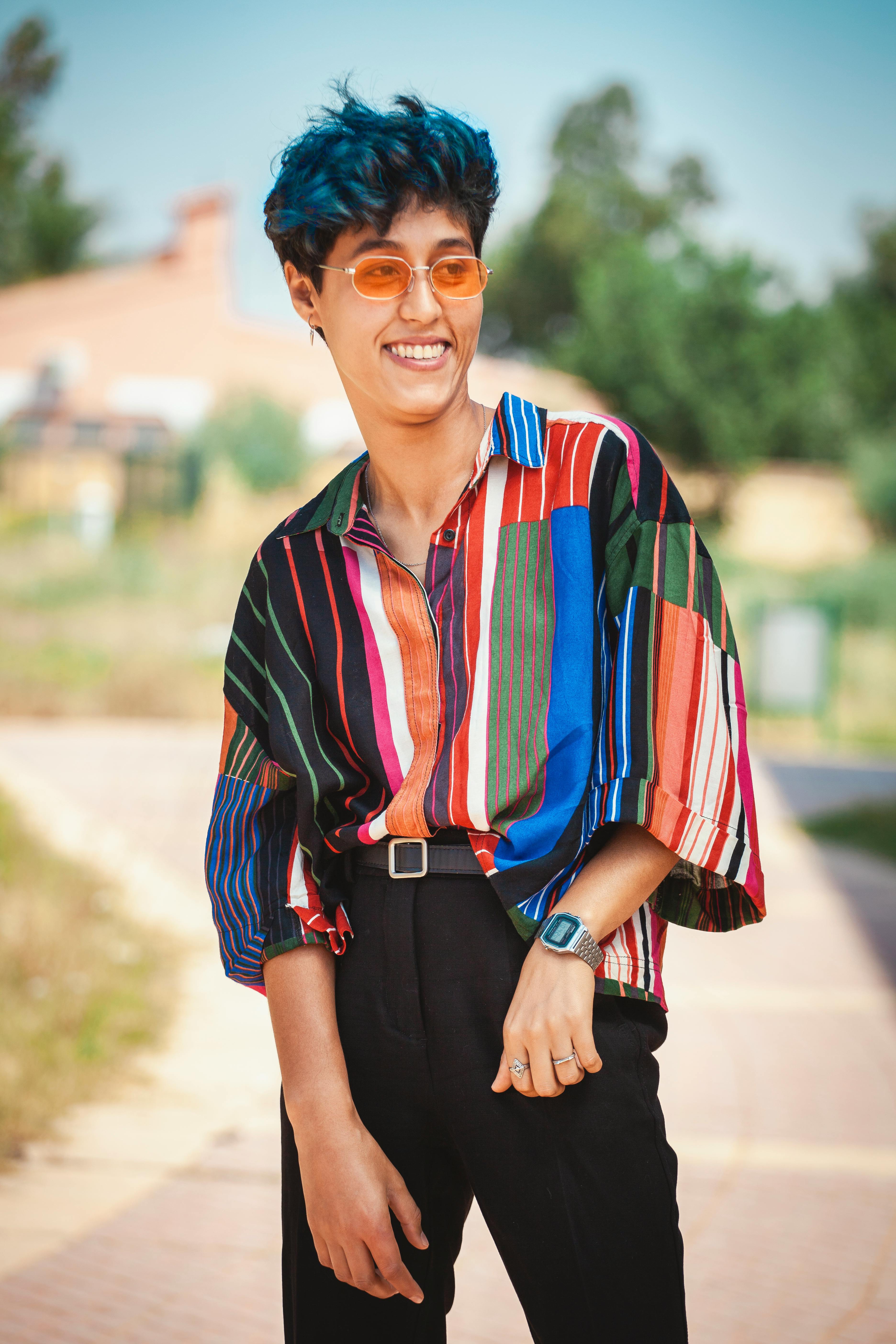 Man Wearing Multi Colored Shirt · Free Stock Photo