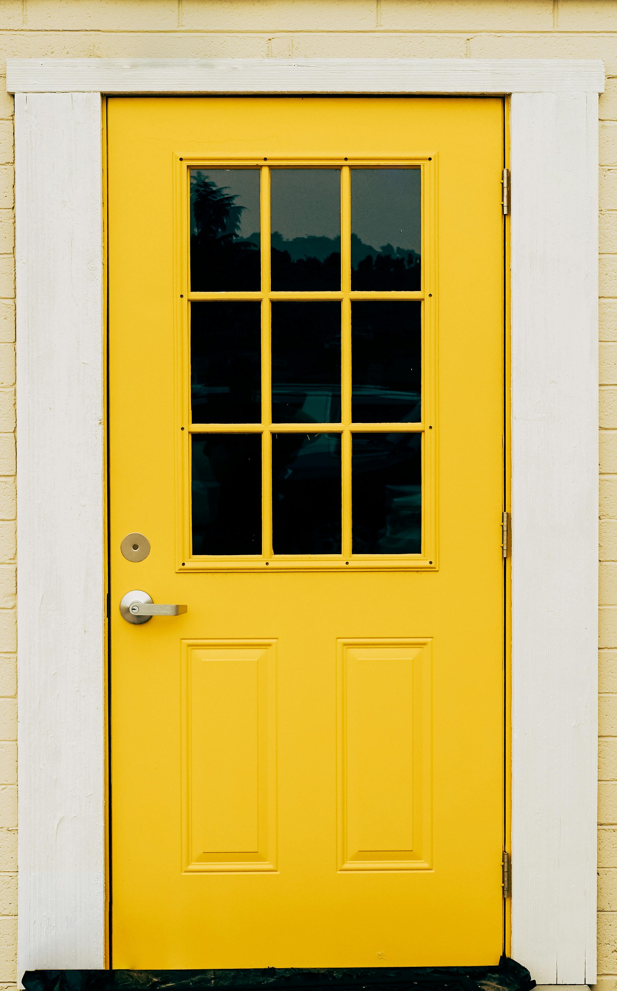 Closed Yellow Elevator Door · Free Stock Photo