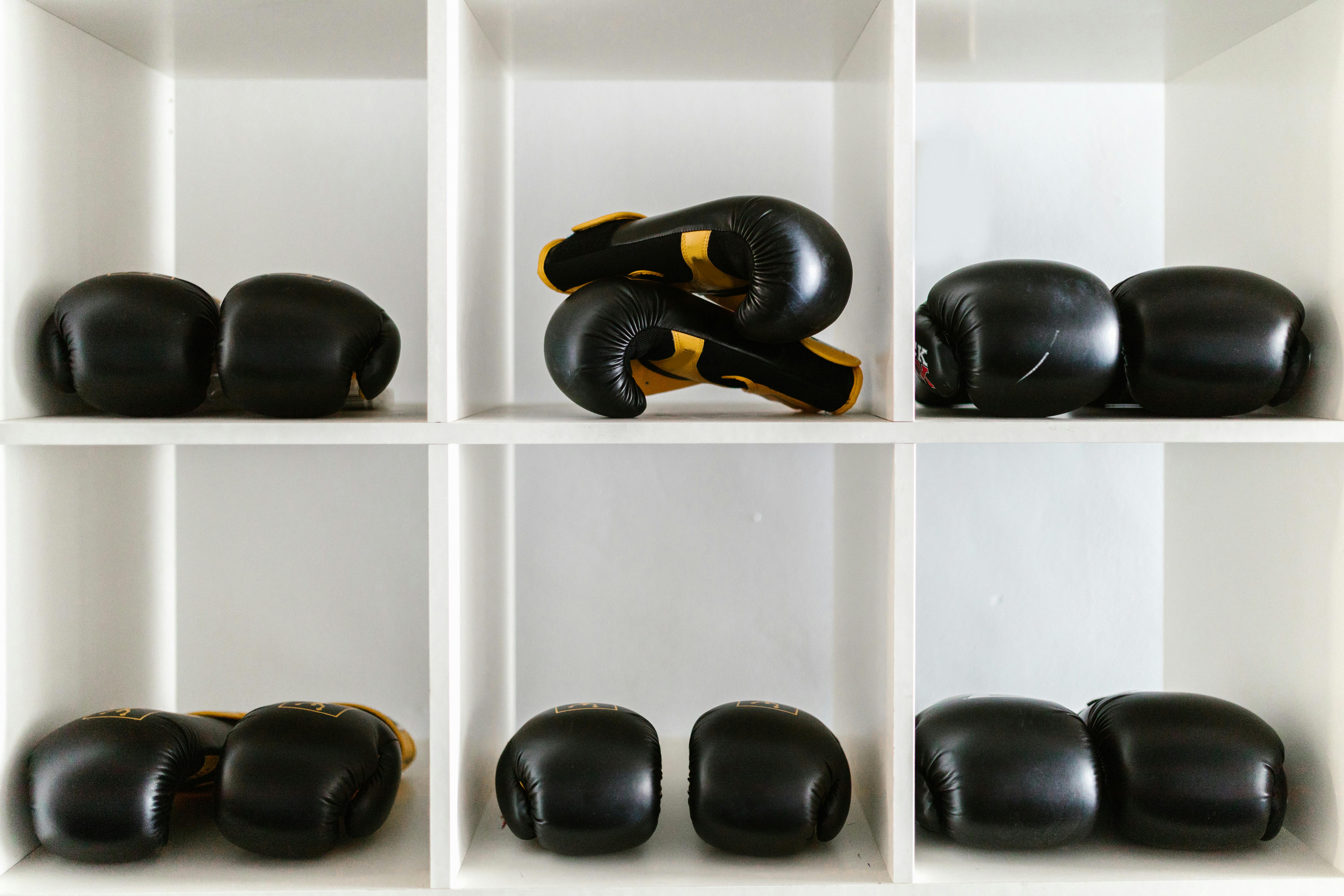 Boxing Gloves in a Shelf · Free Stock Photo
