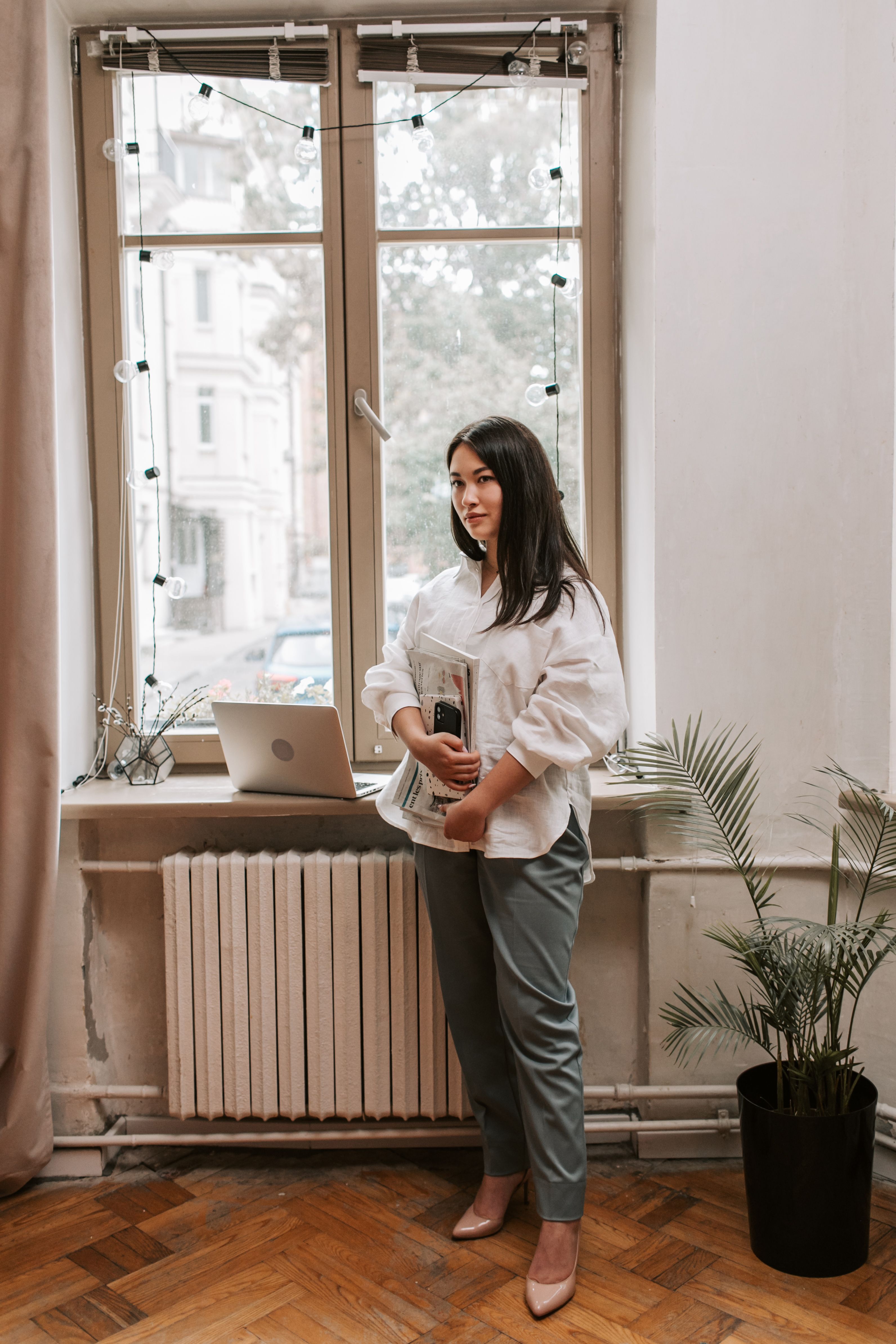 Woman Standing in front of Window · Free Stock Photo