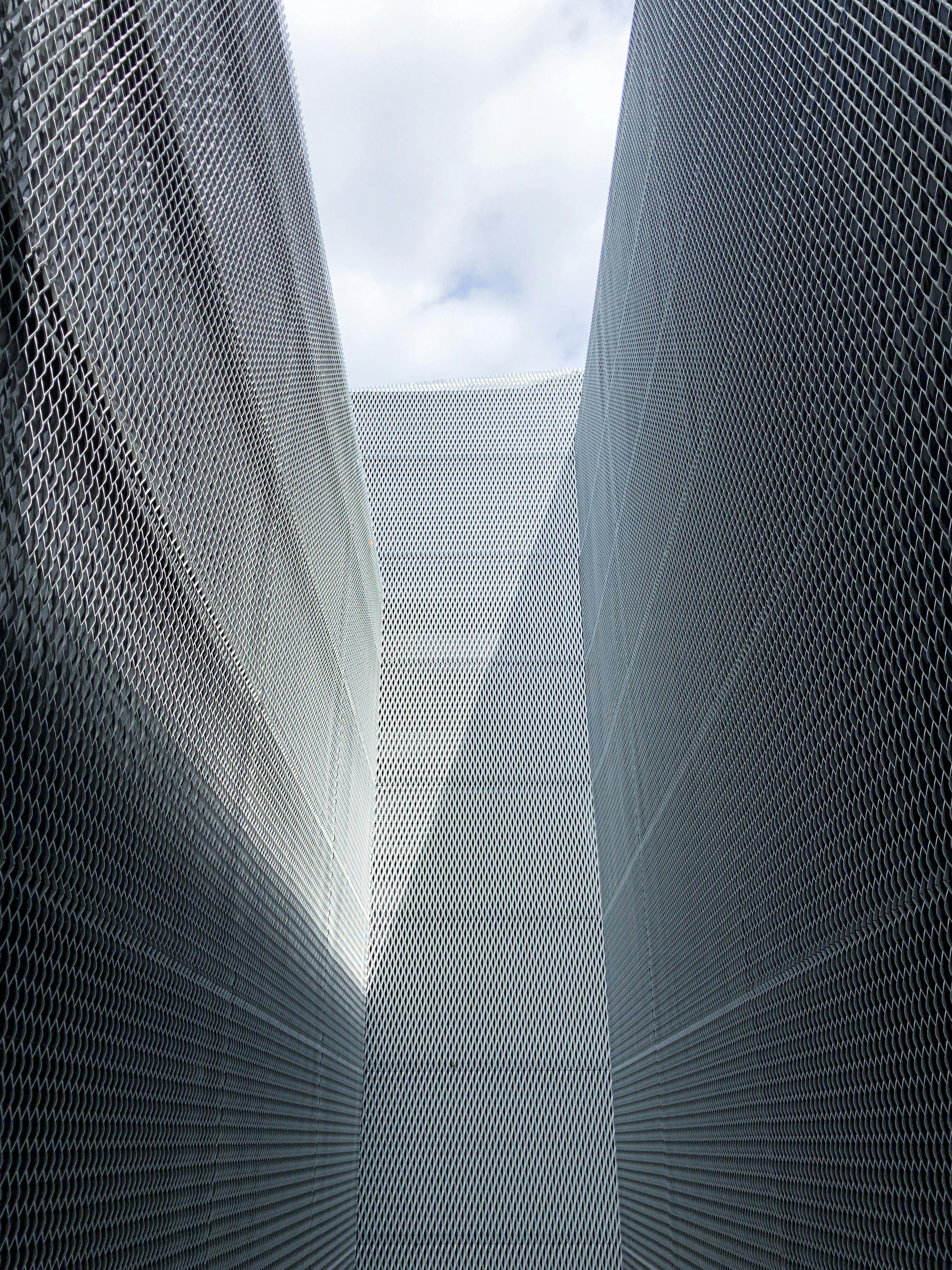 Geometric Steel Pattern on Walls · Free Stock Photo