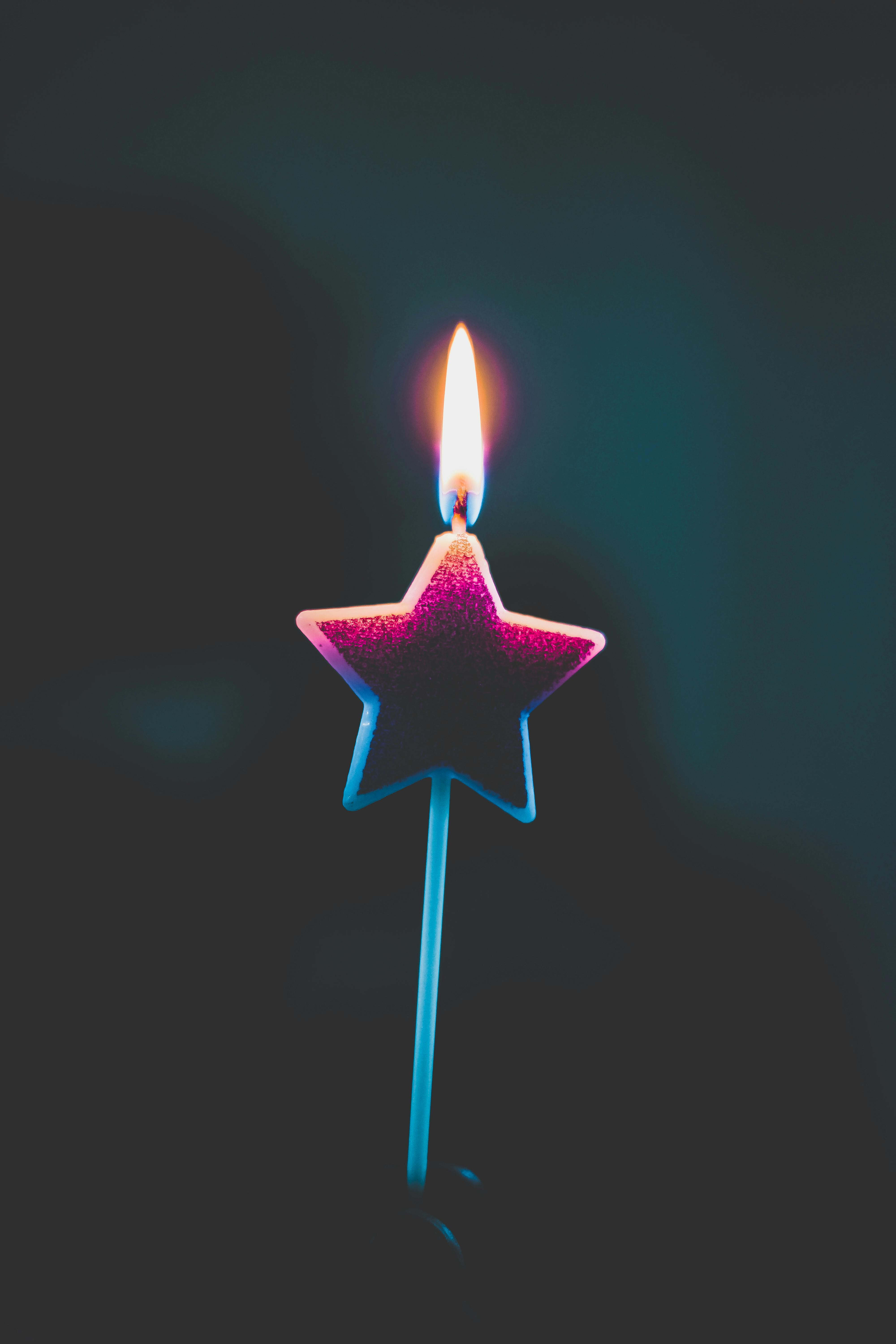 Purple Star Shaped Candle Light · Free Stock Photo