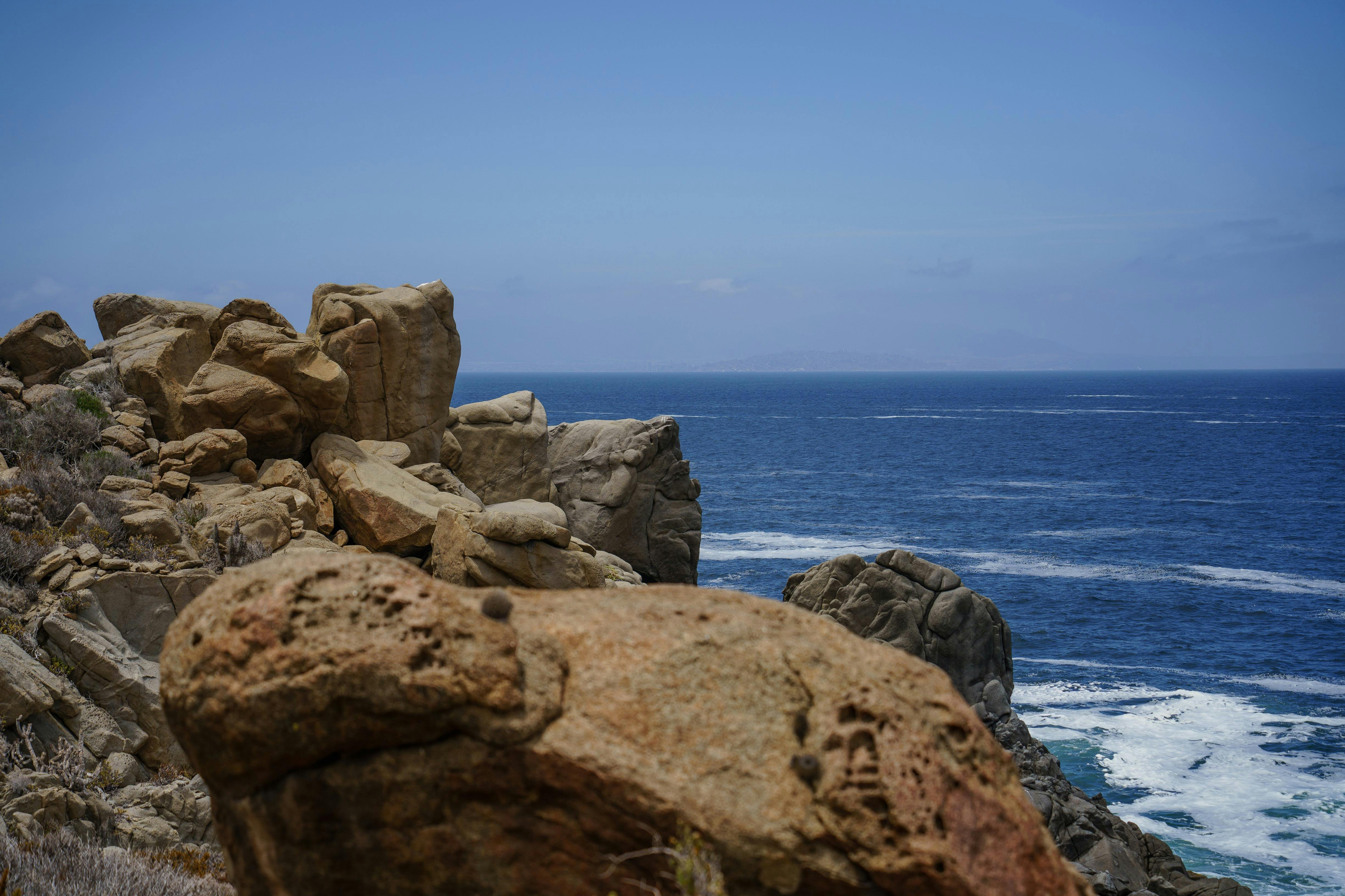 Aerial View of a Rocky Seashore · Free Stock Photo