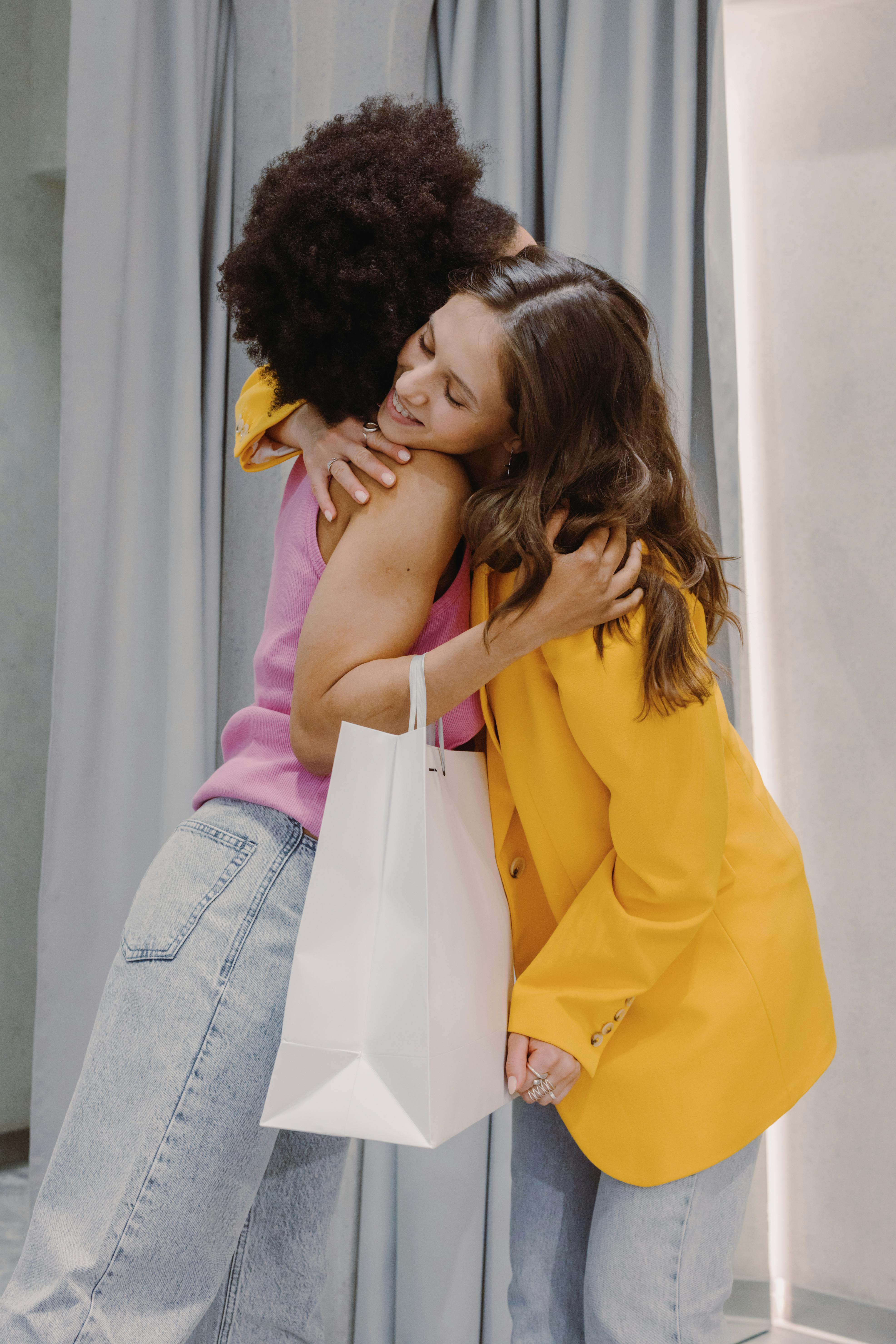 Women in A Friendly Hug · Free Stock Photo